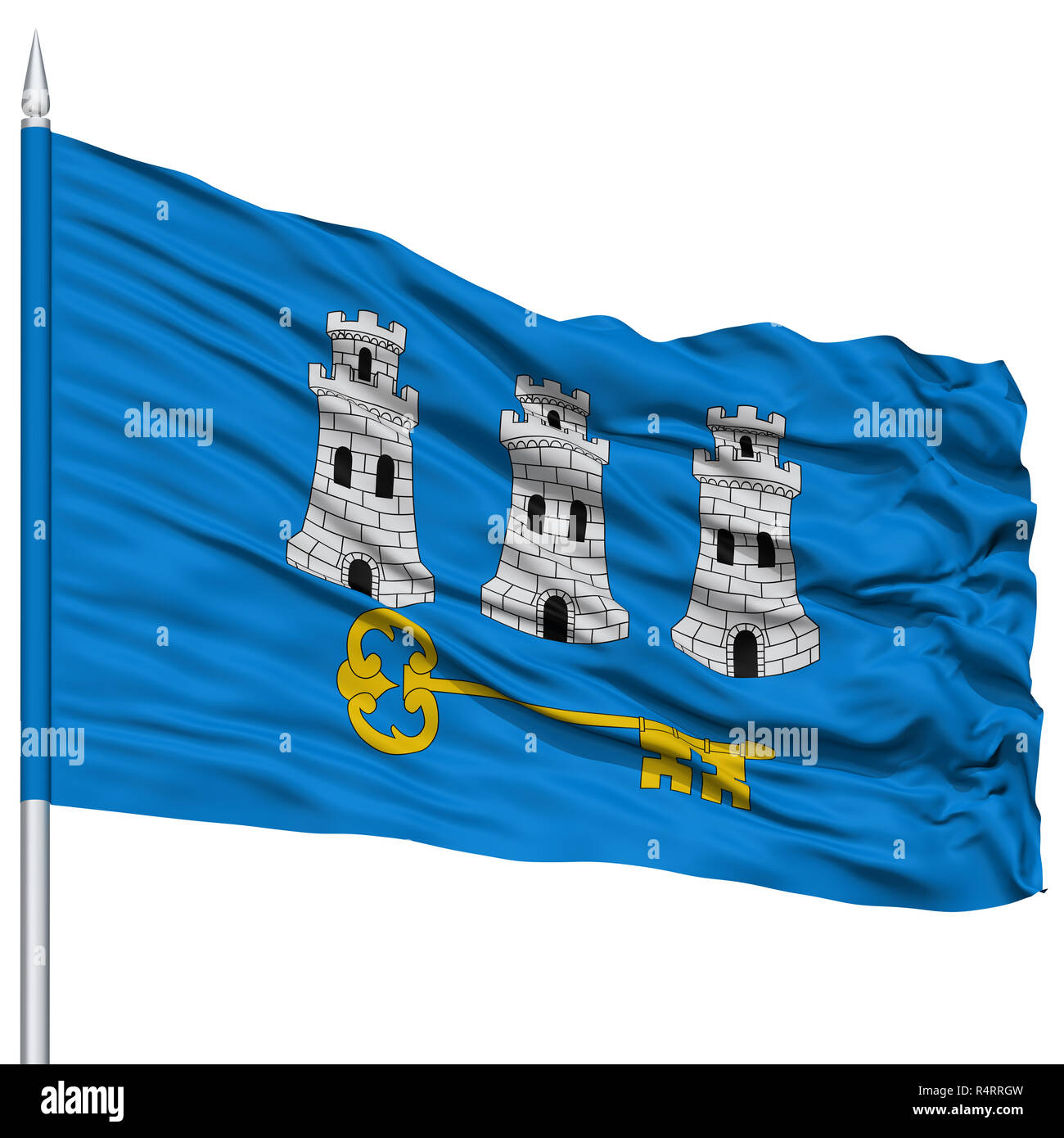 Havana City Flag on Flagpole Stock Photo - Alamy