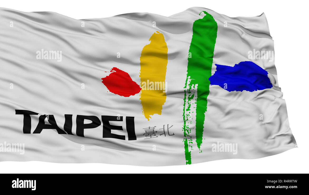 Isolated Taipei City Flag Stock Photo - Alamy