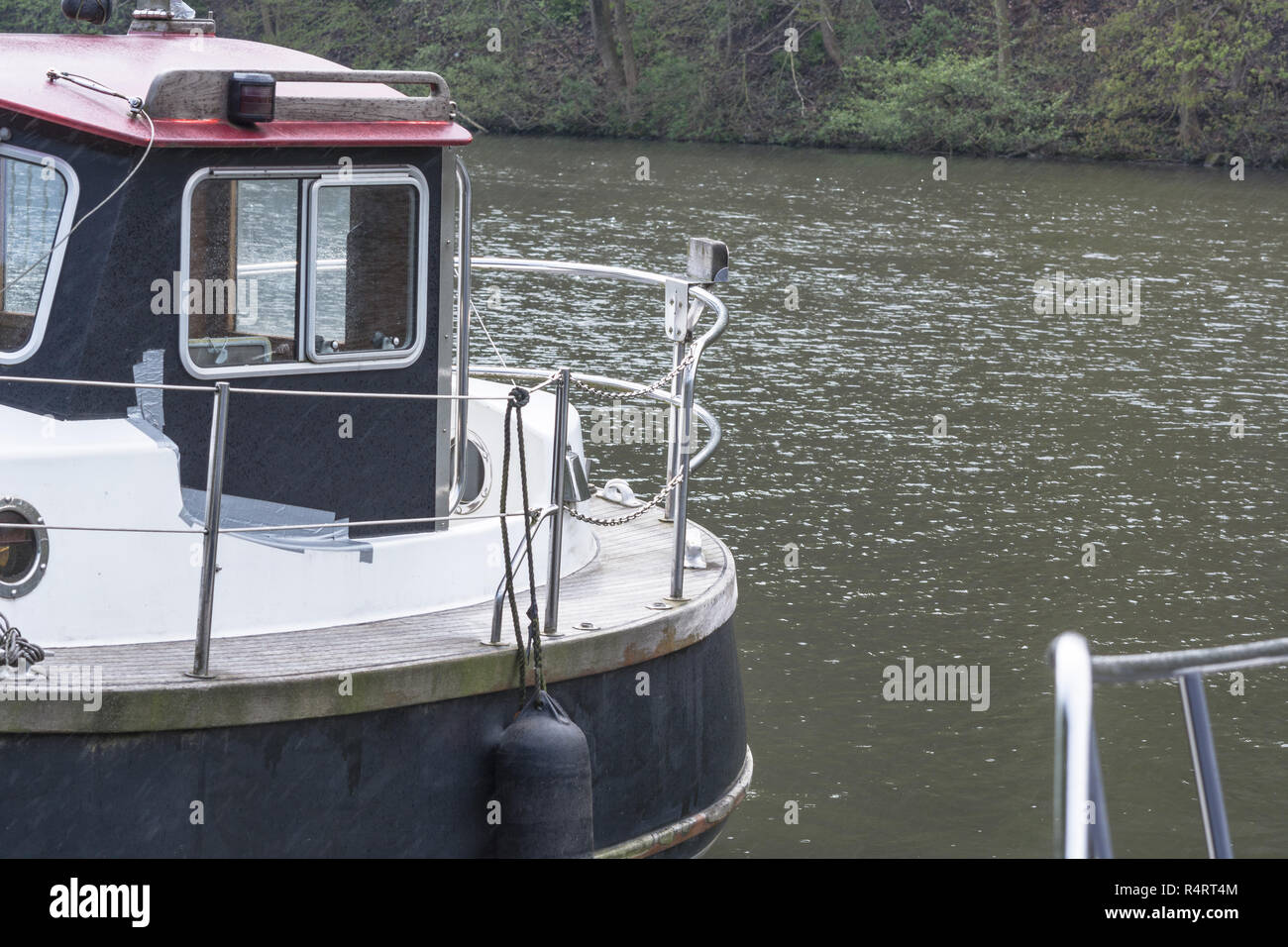 rear view of a sport boat Stock Photo - Alamy
