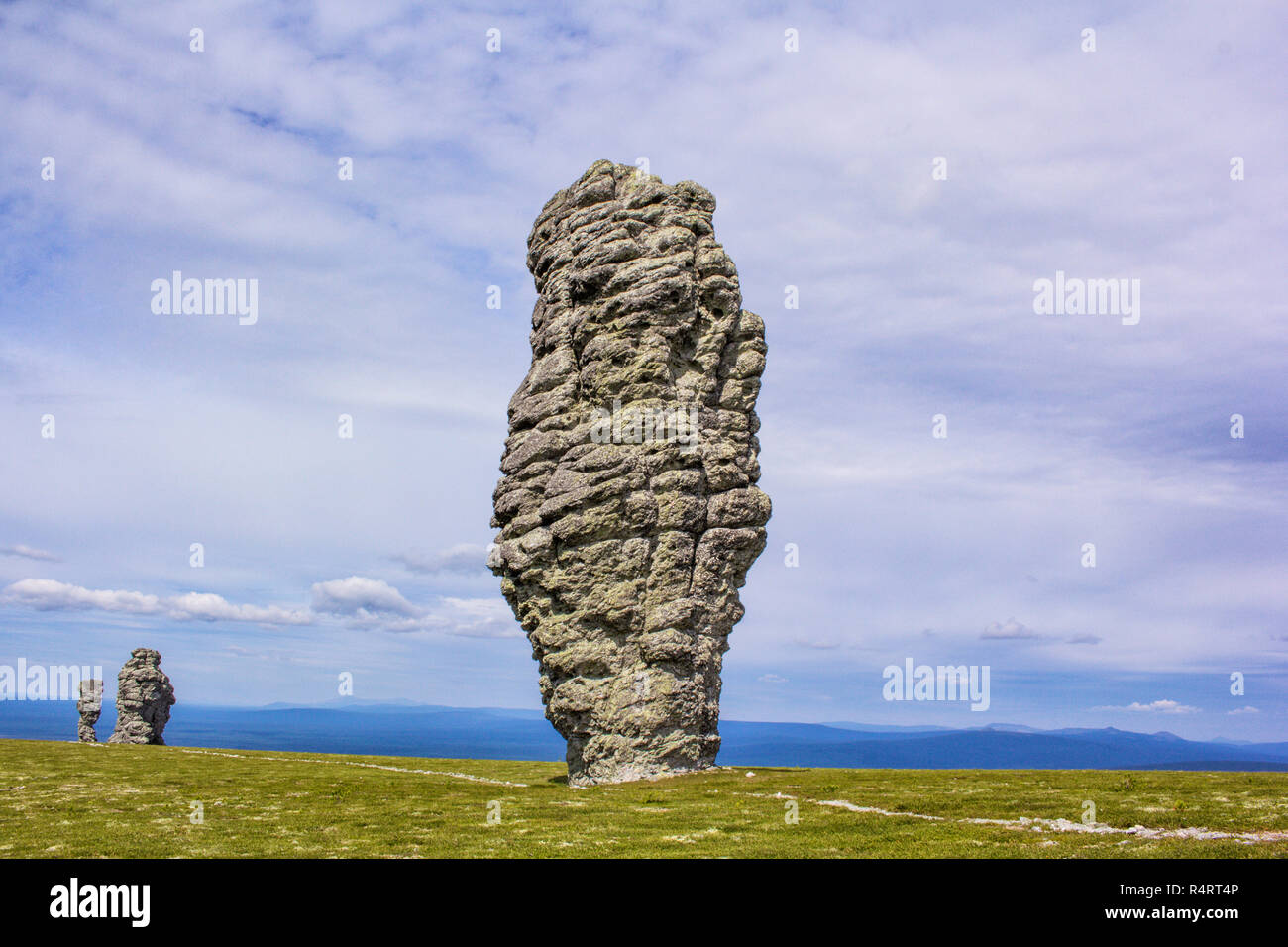 Manpupunier rock formations. Great view of the natural wonder of Russia ...