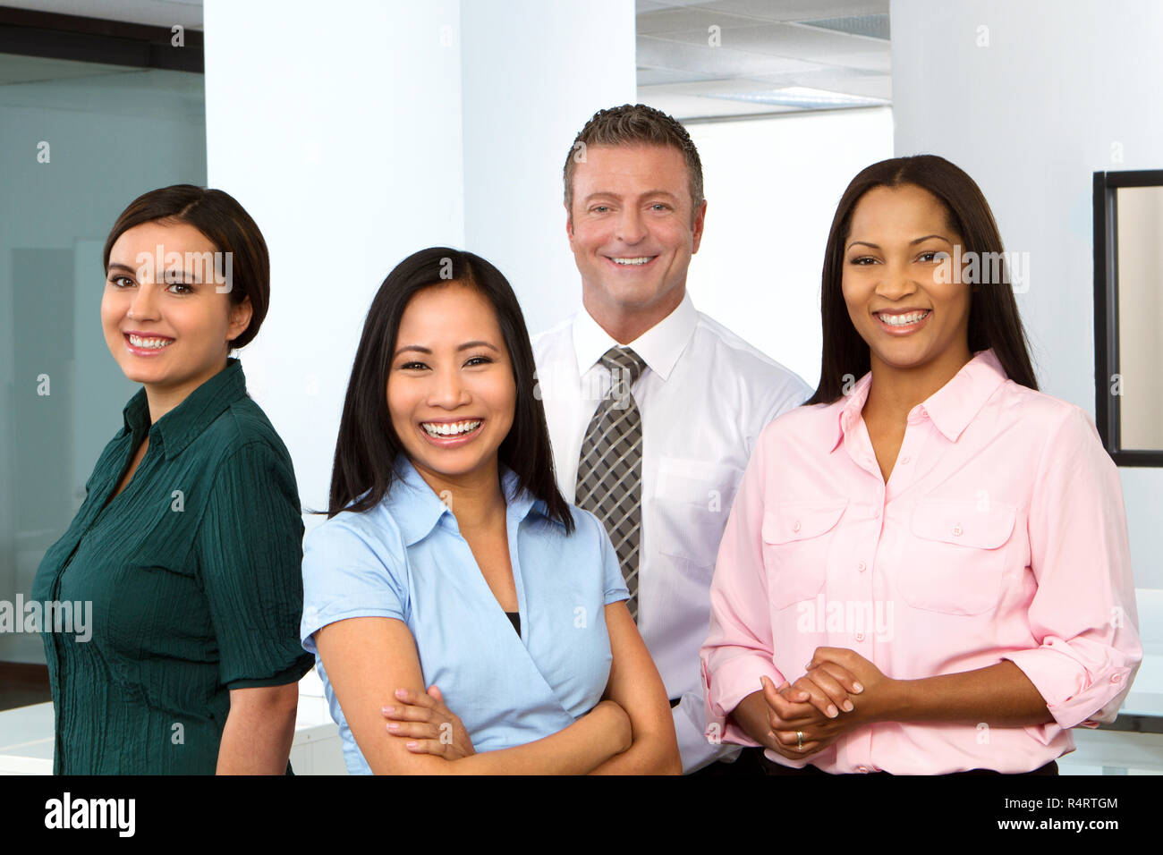 Diverse group of business people working together Stock Photo - Alamy
