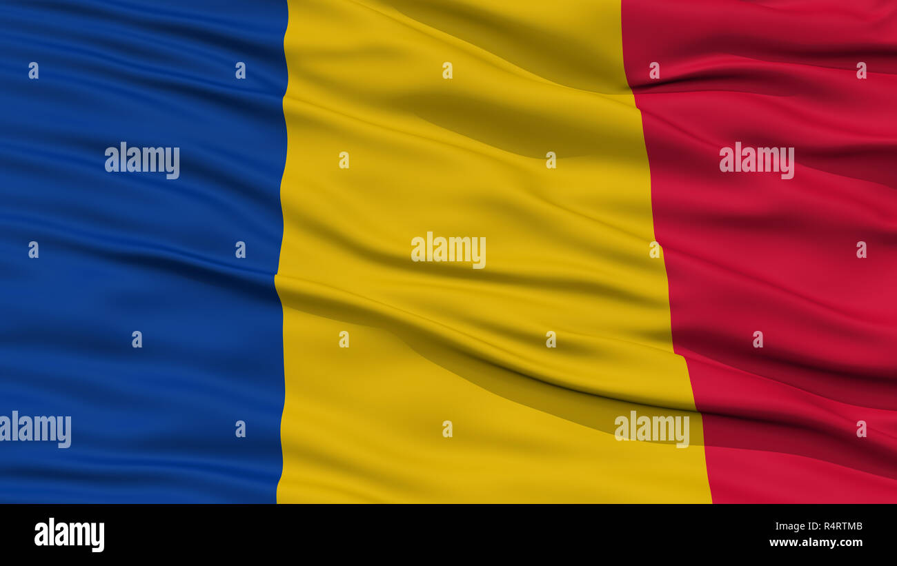 Closeup Chad Flag Stock Photo - Alamy