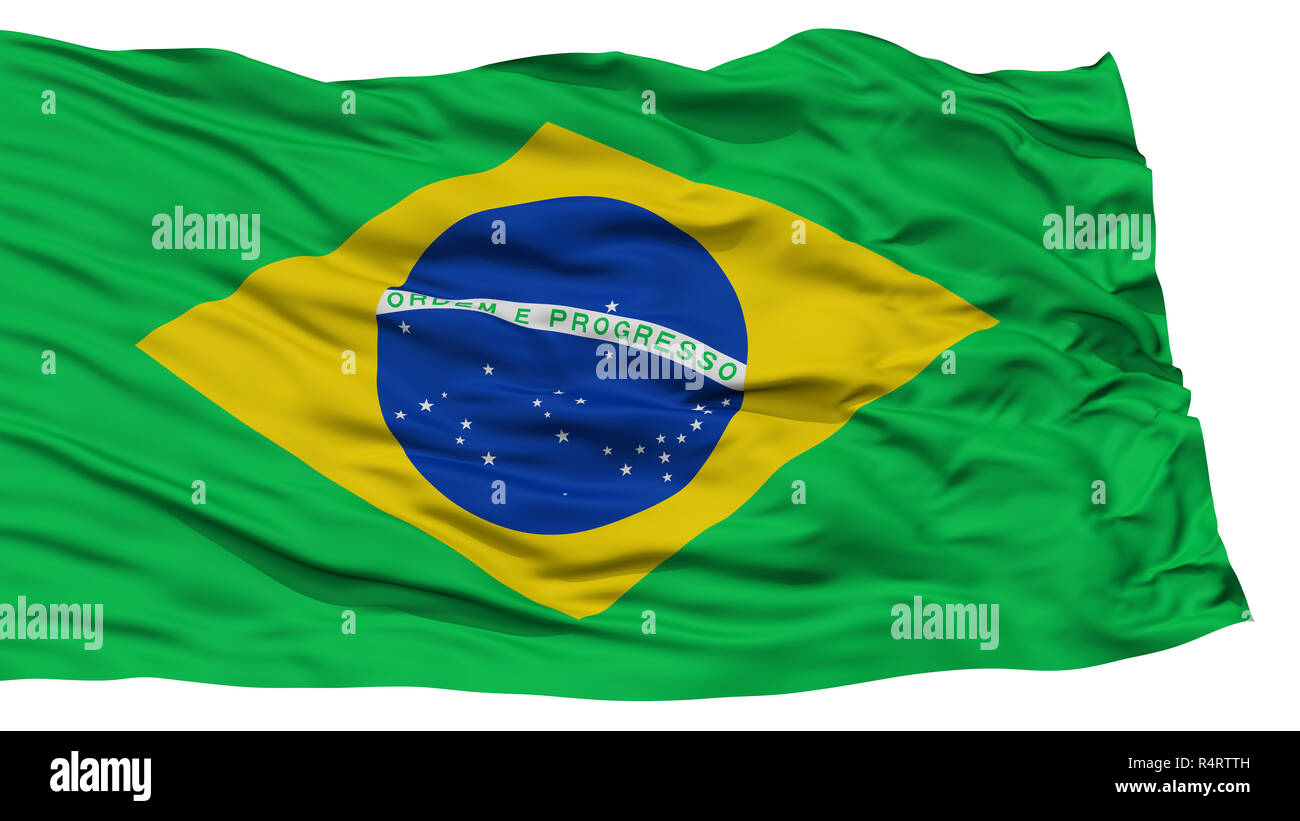 Isolated Brazil Flag Stock Photo - Alamy
