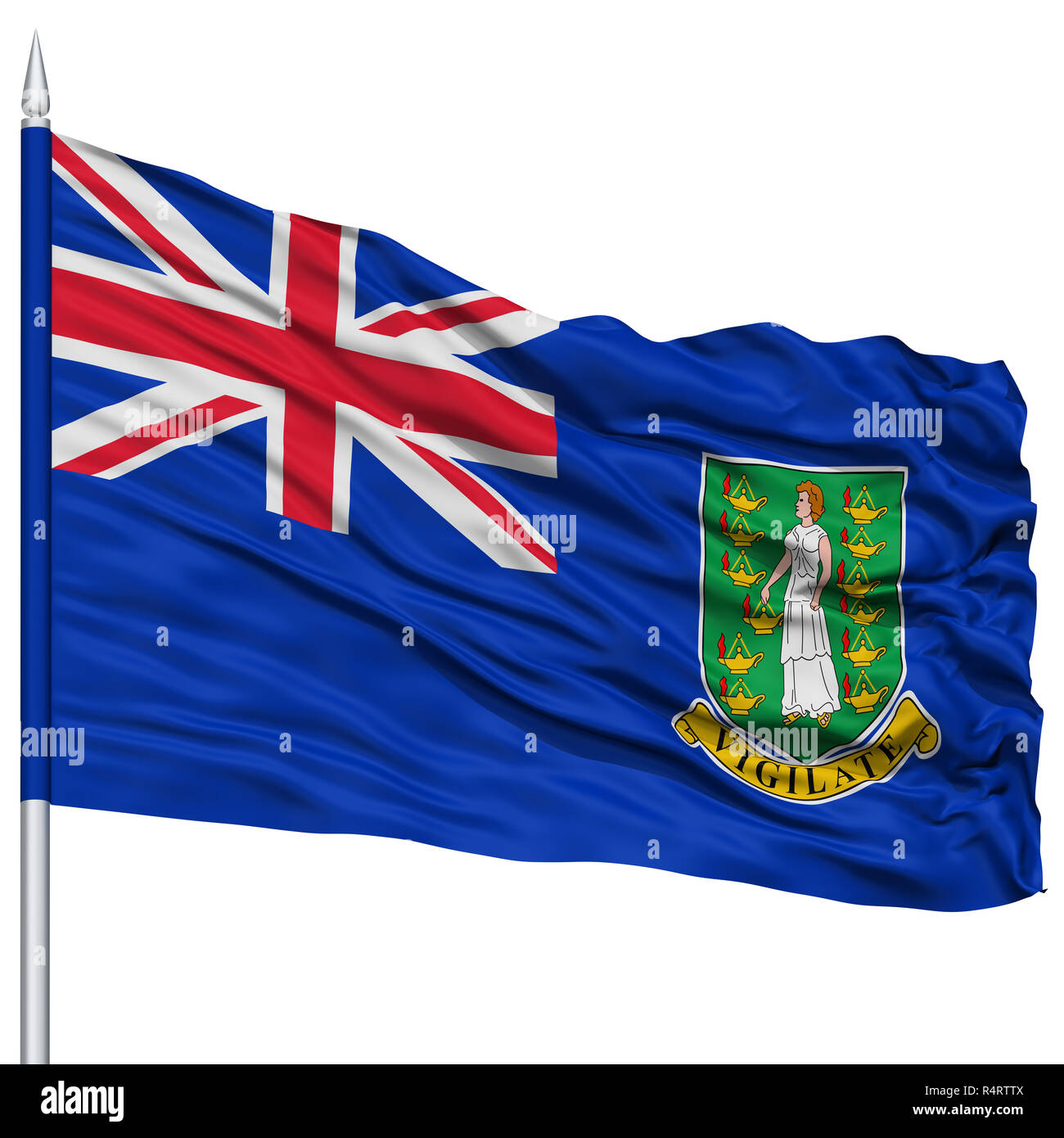 Realistic flag virgin islands hi-res stock photography and images - Alamy