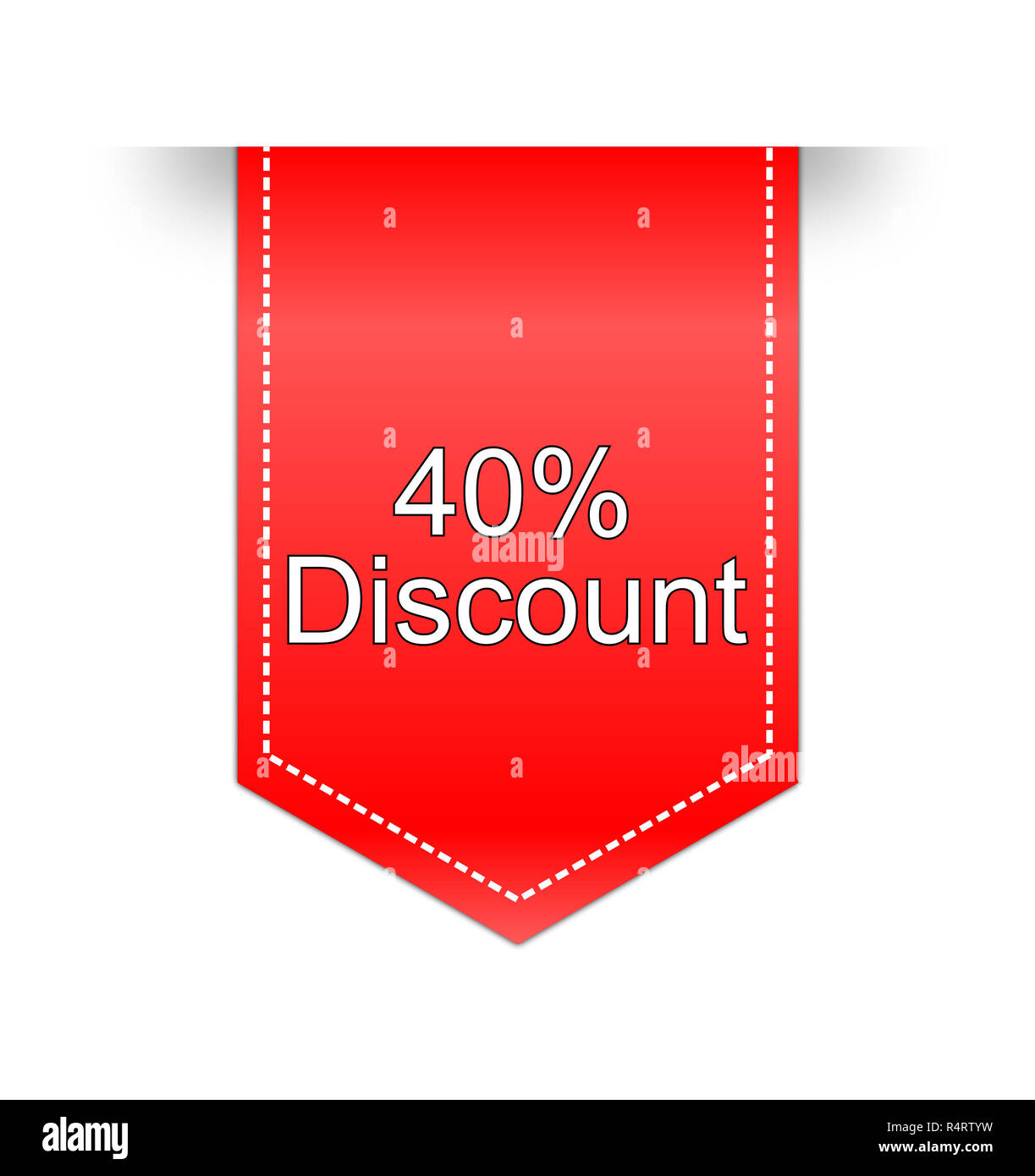 red 40% Discount label - illustration Stock Photo - Alamy
