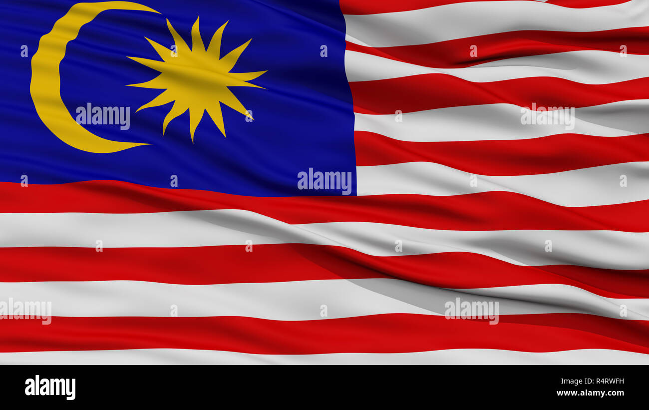 Closeup Malaysia Flag Stock Photo - Alamy