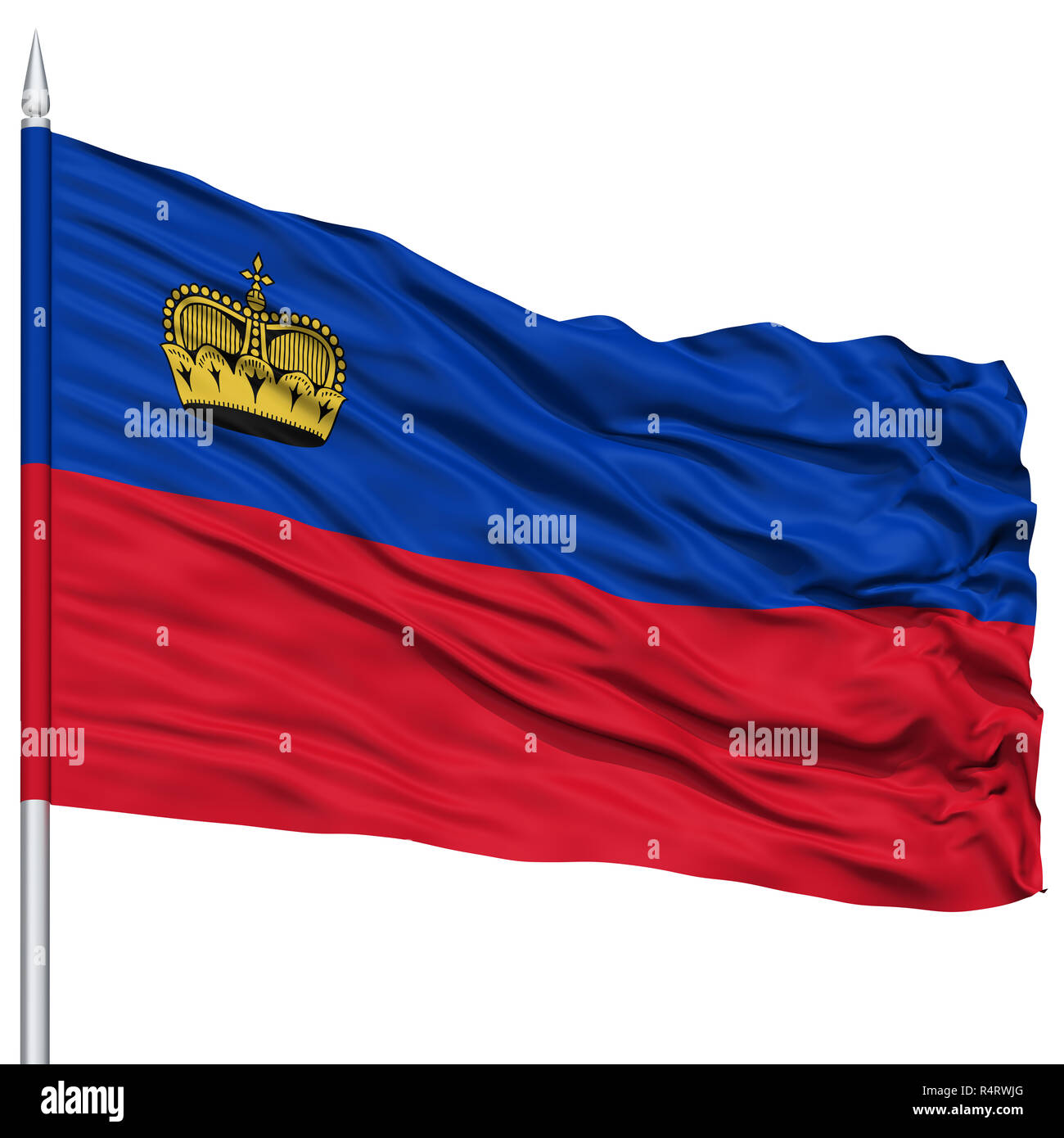 Flagpole flag liechtenstein hi-res stock photography and images - Alamy