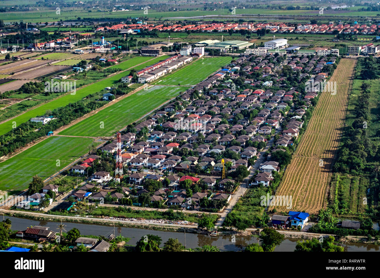 Housing and land development aerial photography Stock Photo - Alamy