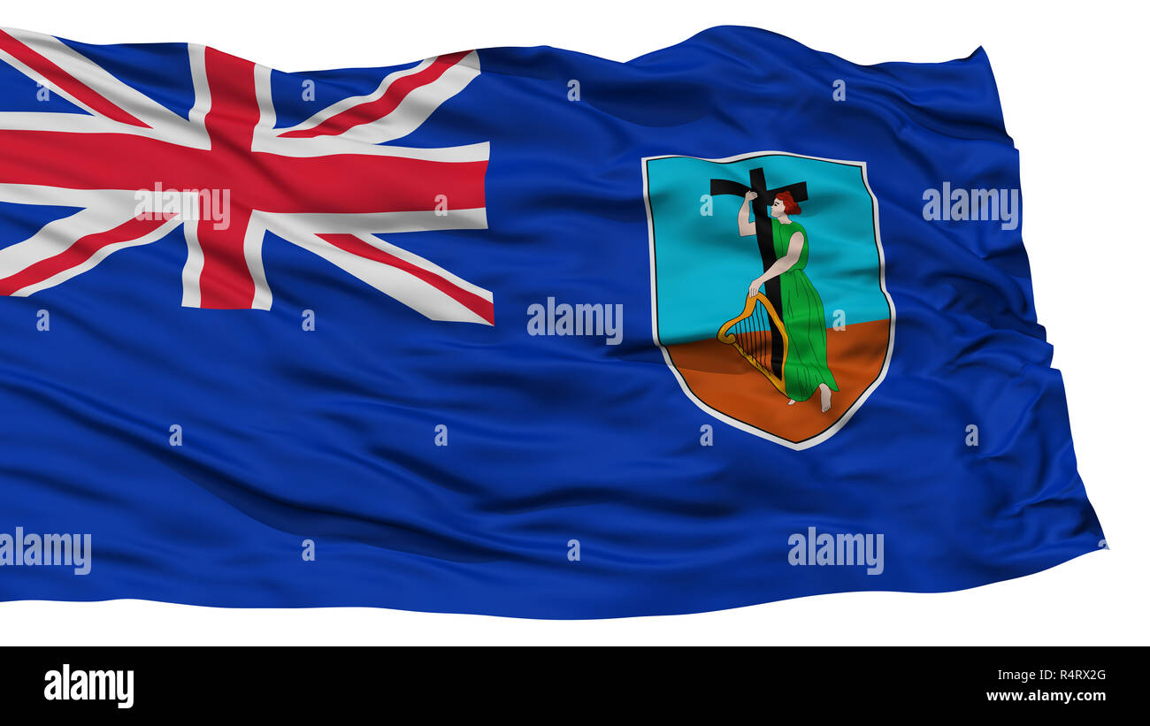 White montserrat flag hi-res stock photography and images - Alamy