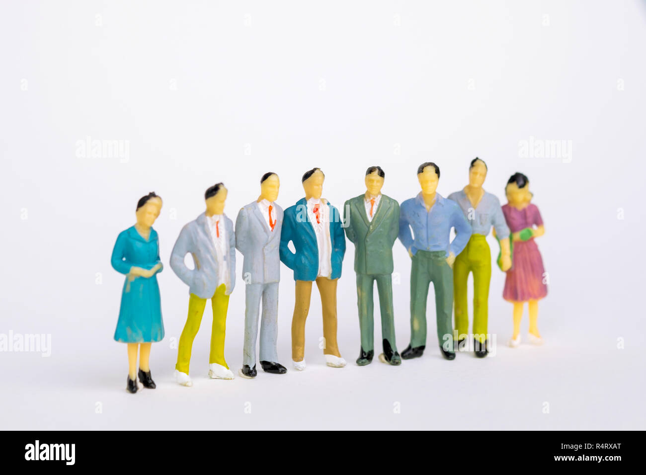 Group of figure miniature businessman or small people investor and ...