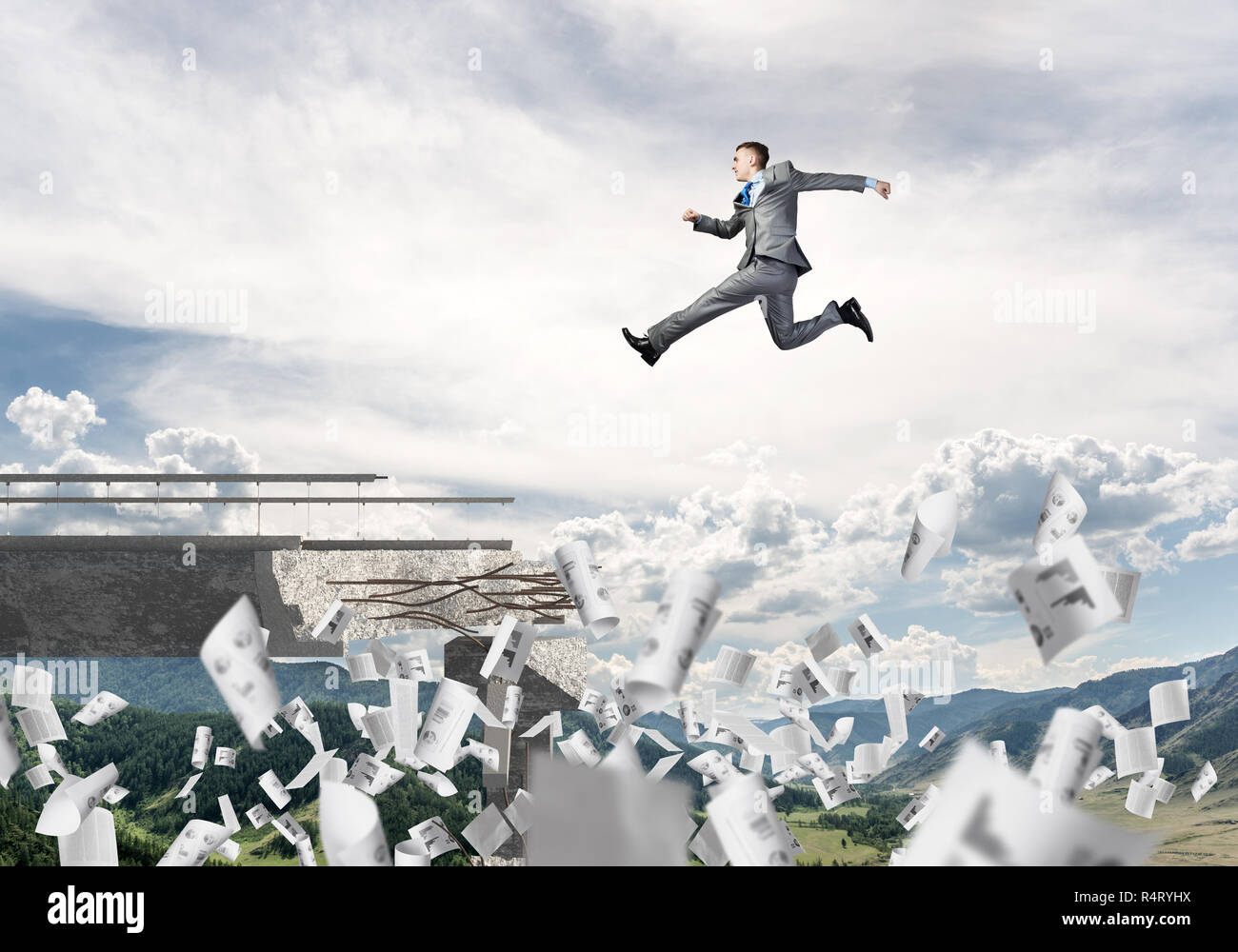 Problems and difficulties overcoming concept Stock Photo - Alamy