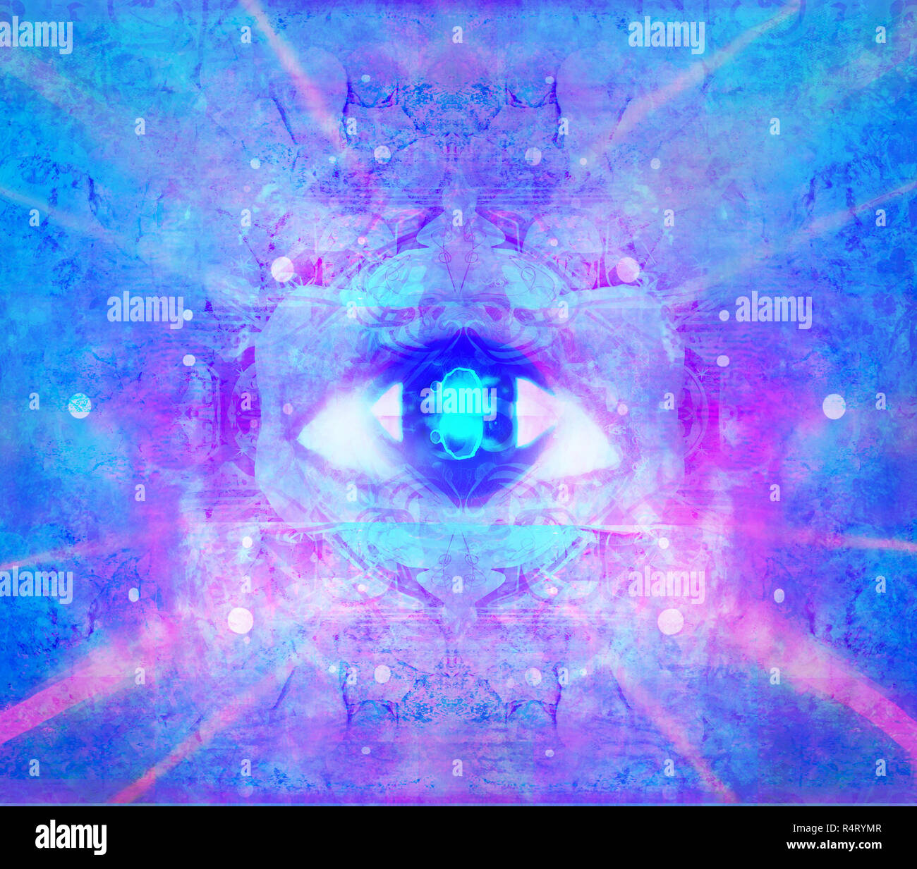 Illustration of a third eye mystical sign Stock Photo - Alamy