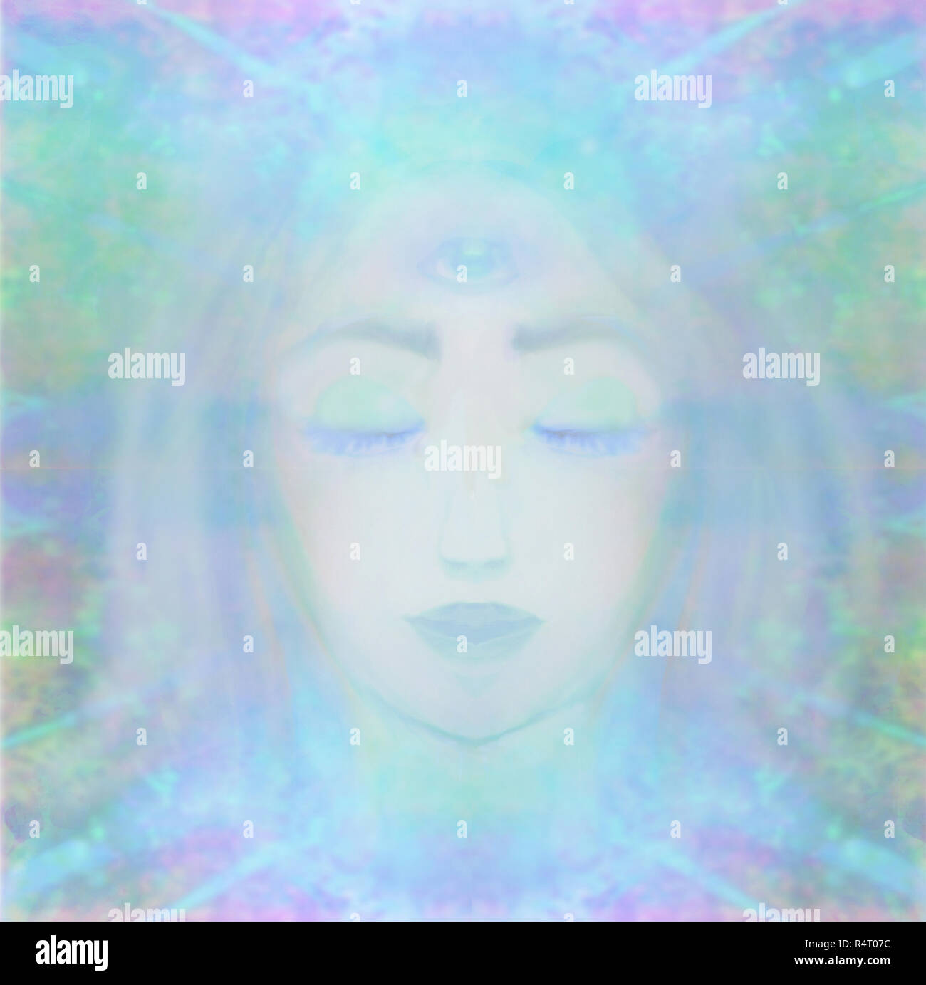 Woman with third eye, psychic supernatural senses Stock Photo - Alamy