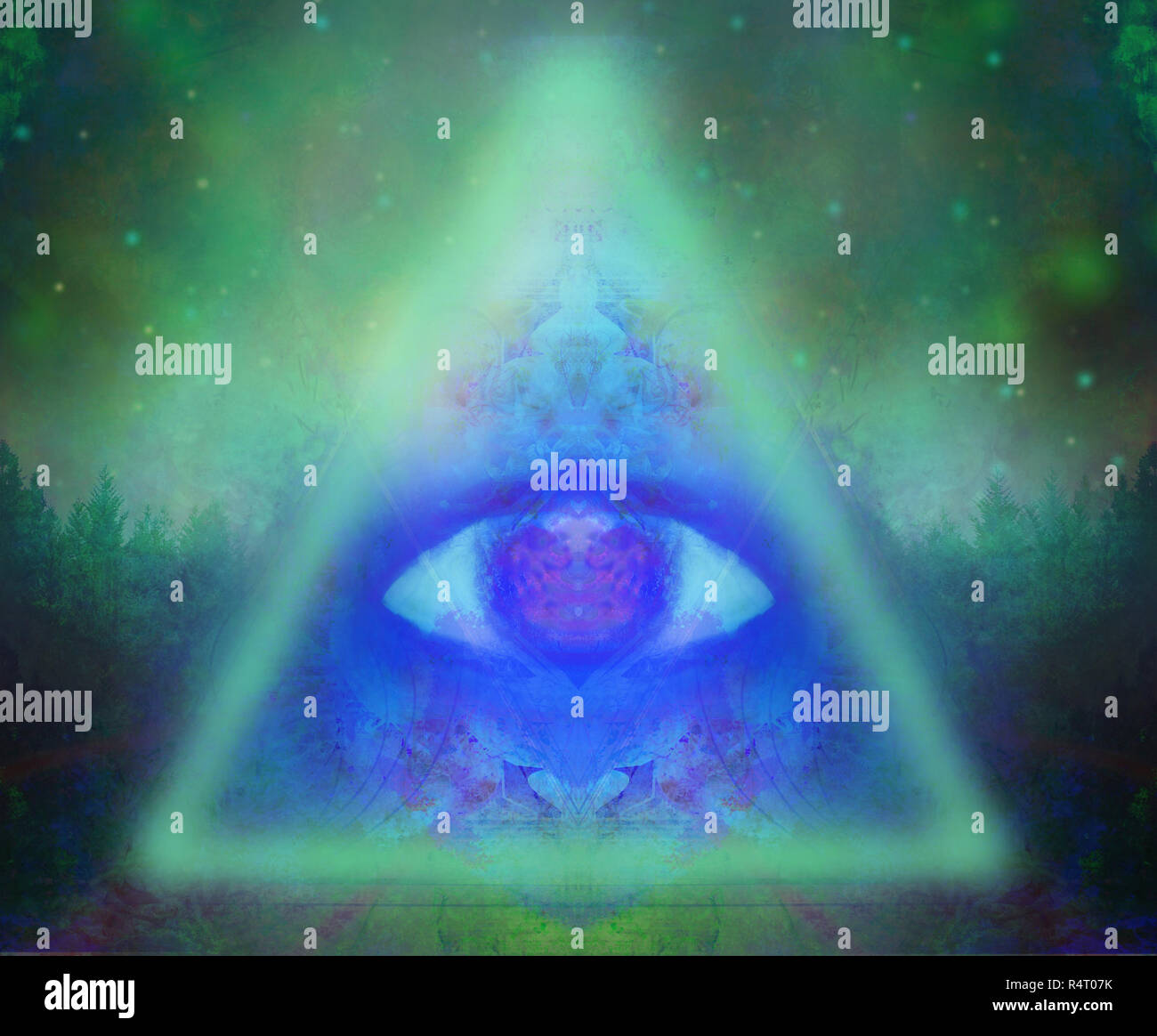 Illustration of a third eye mystical sign Stock Photo - Alamy