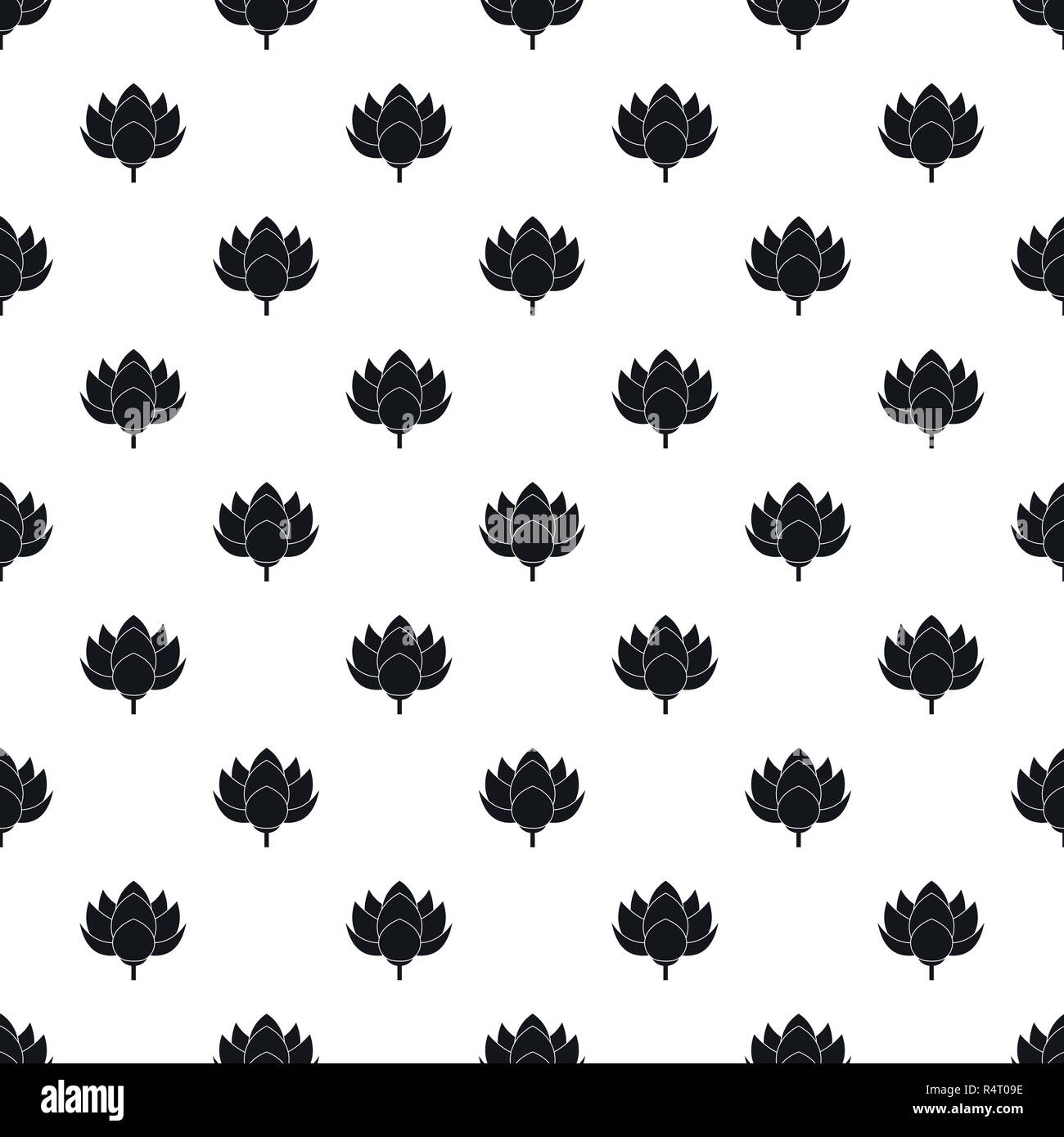 Lotus flower pattern seamless vector repeat geometric for any web design Stock Vector Image ...