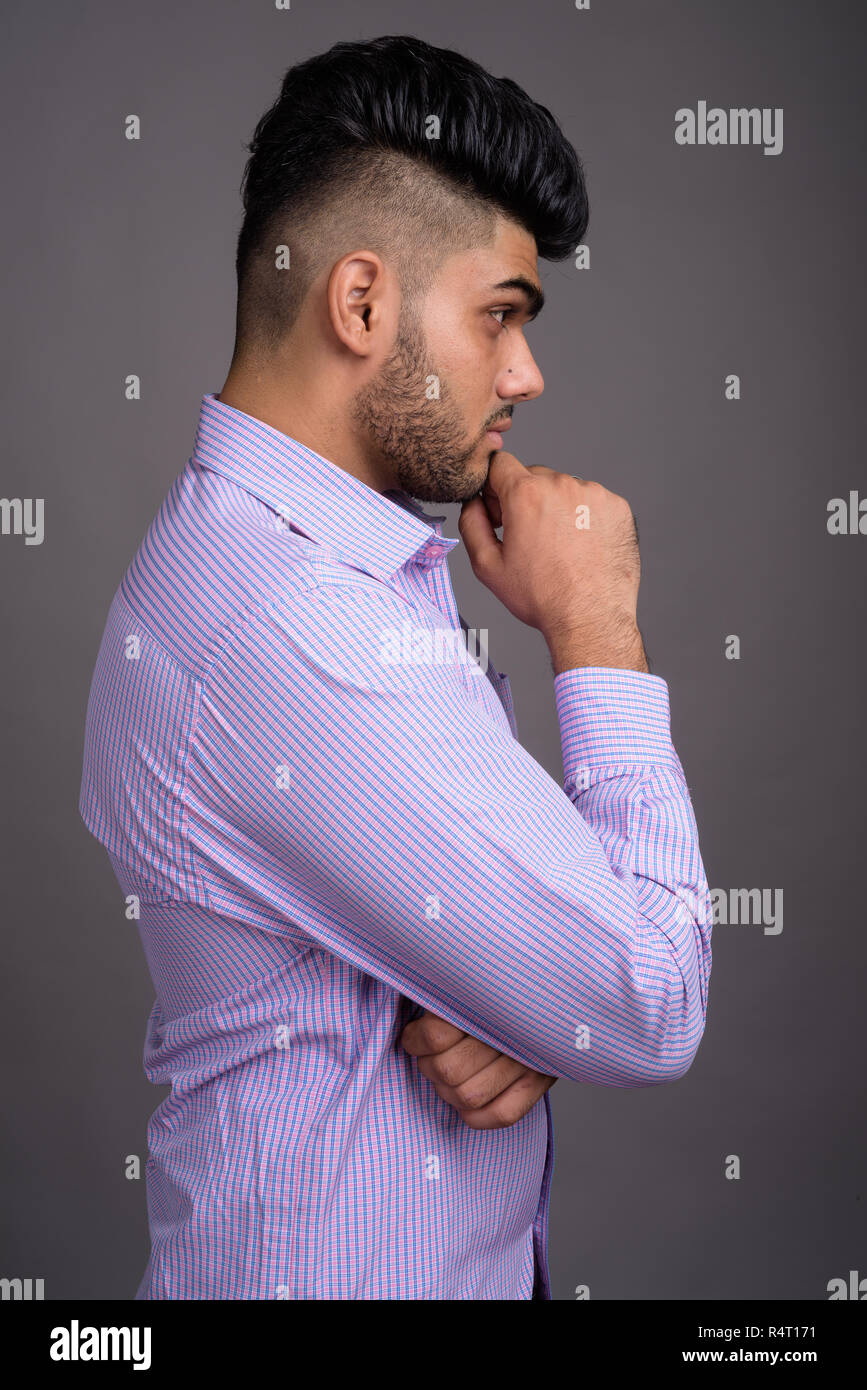 Man indian side view hi-res stock photography and images - Alamy