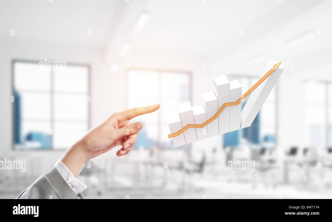 Concept of financial growth and progress with arrow in modern in Stock ...