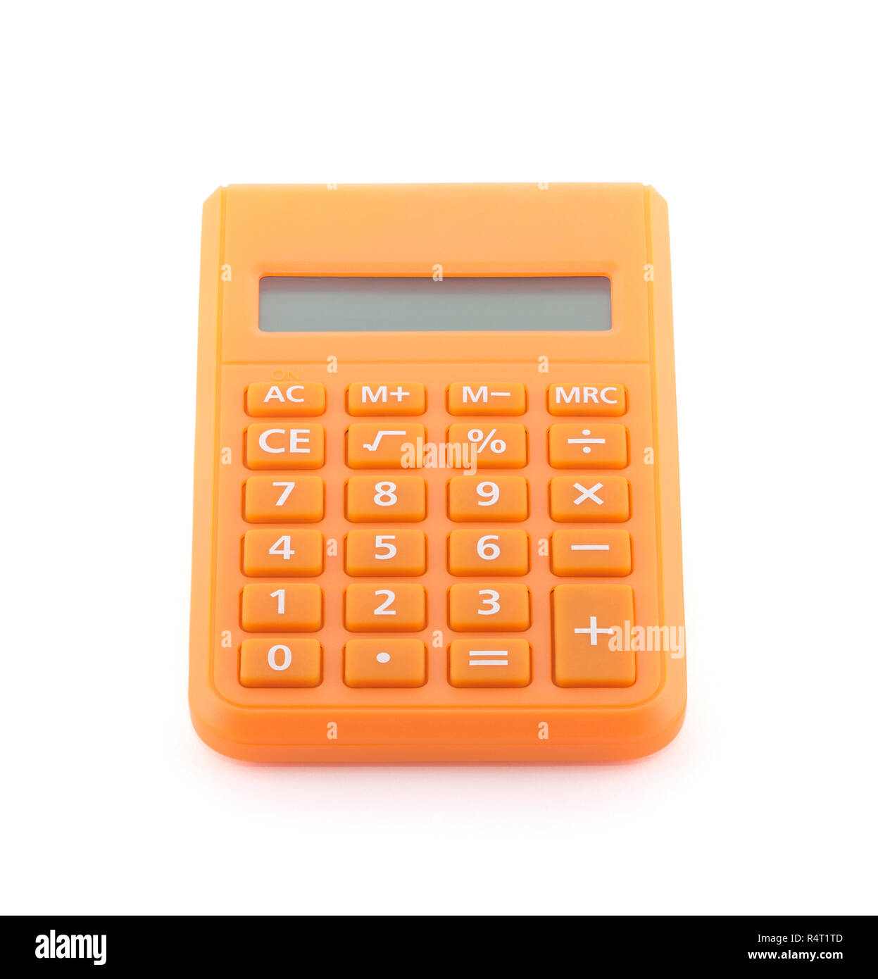 Orange calculator isolated on white with clipping path Stock Photo - Alamy