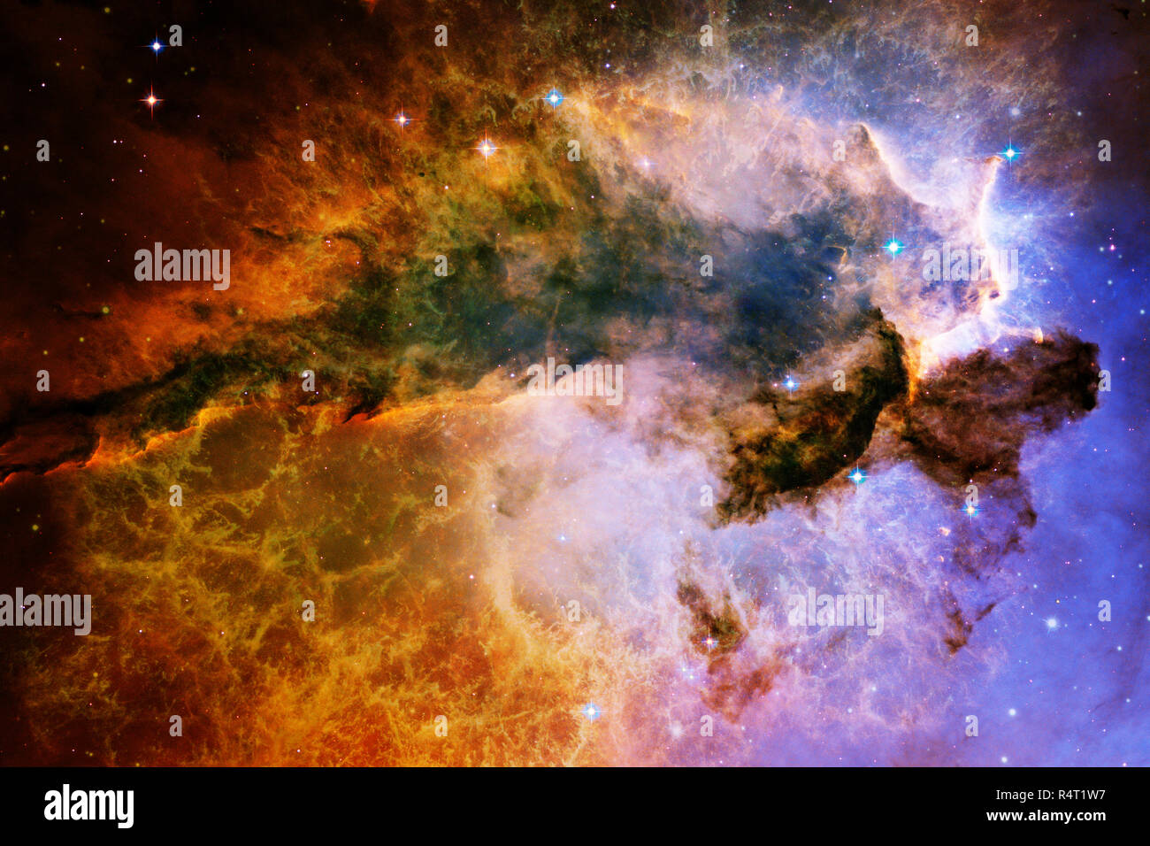 Nebulae and many stars in outer space. Elements of this image furnished ...