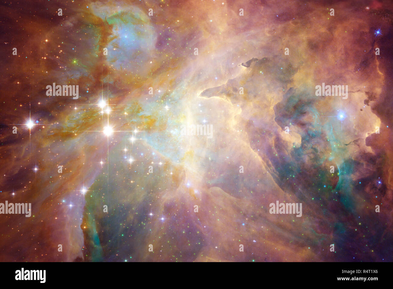 Landscape of star clusters. Beautiful image of space. Cosmos art ...