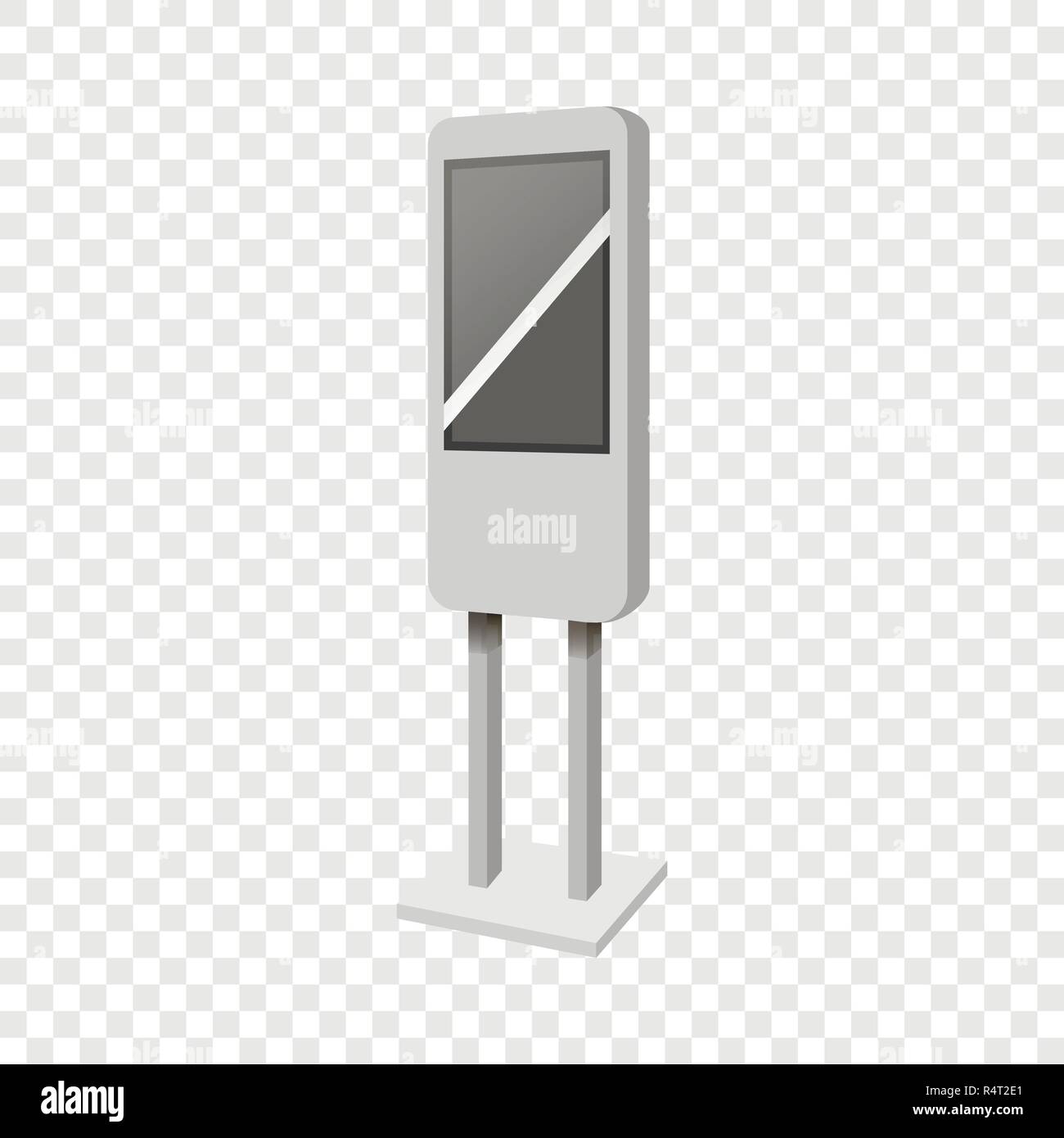 Standing display mockup. Realistic illustration of standing display ...