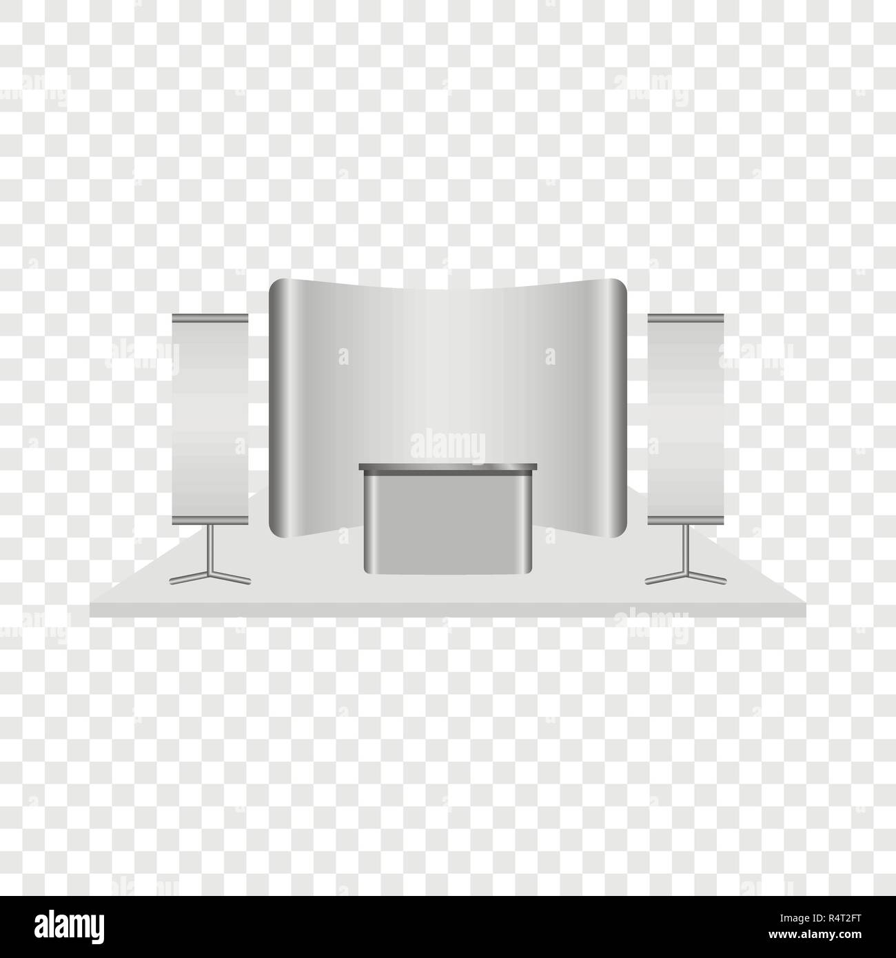 Reception desk mockup. Realistic illustration of reception desk vector ...