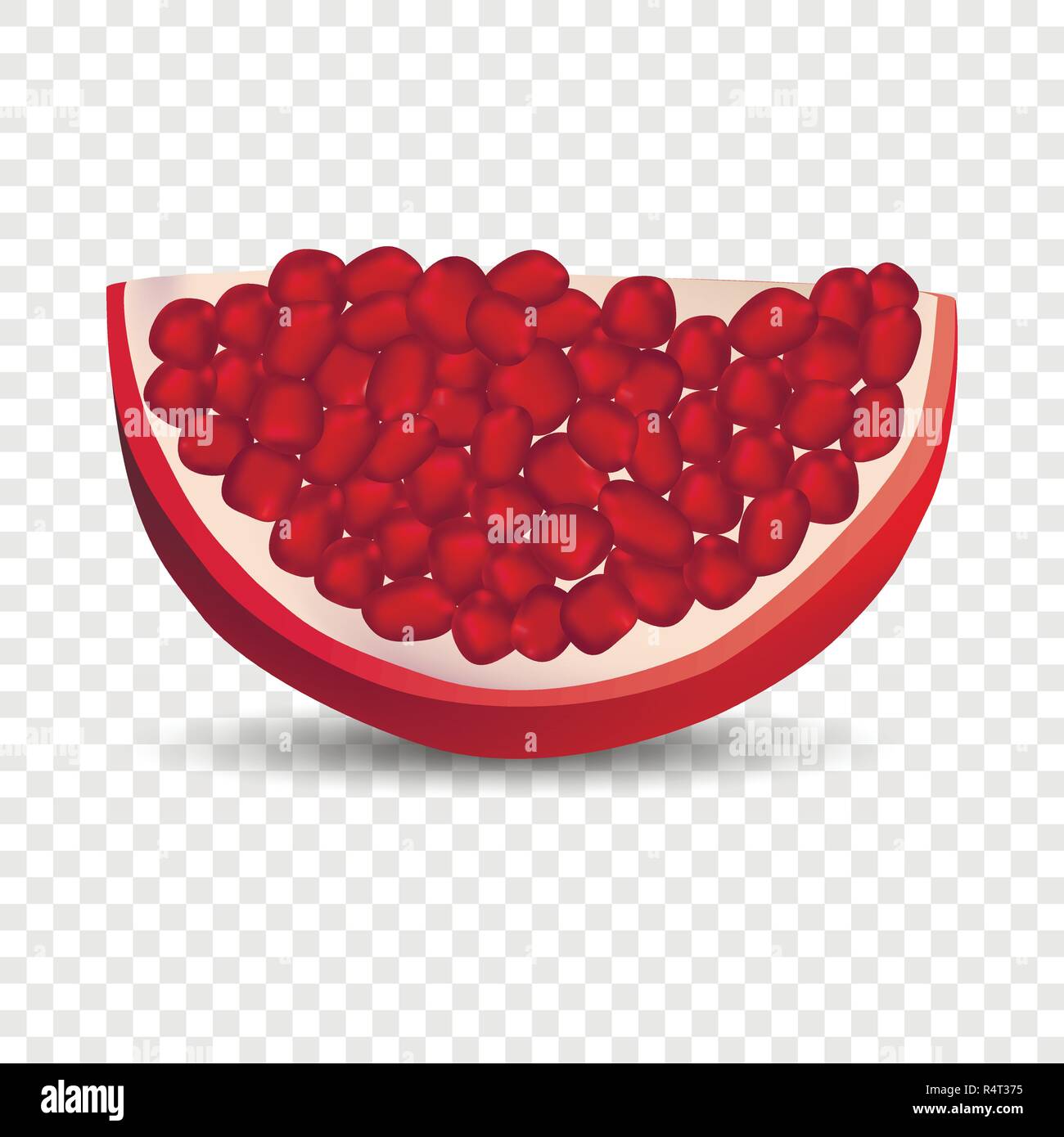 Slice of pomegranate icon. Realistic illustration of slice of ...