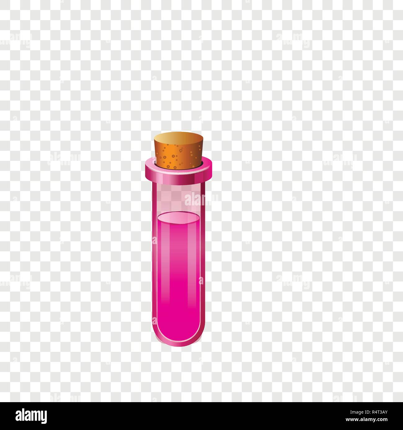 Pink tube icon. Cartoon of pink tube vector icon for on transparent ...