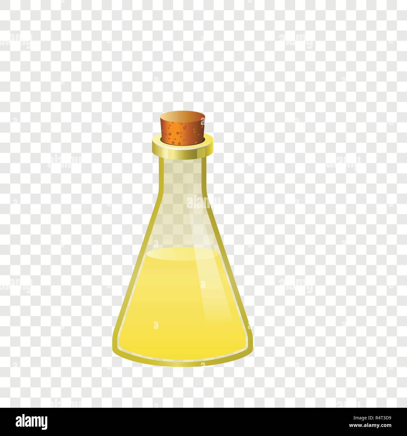 Yellow flask icon. Cartoon of yellow flask vector icon for on ...