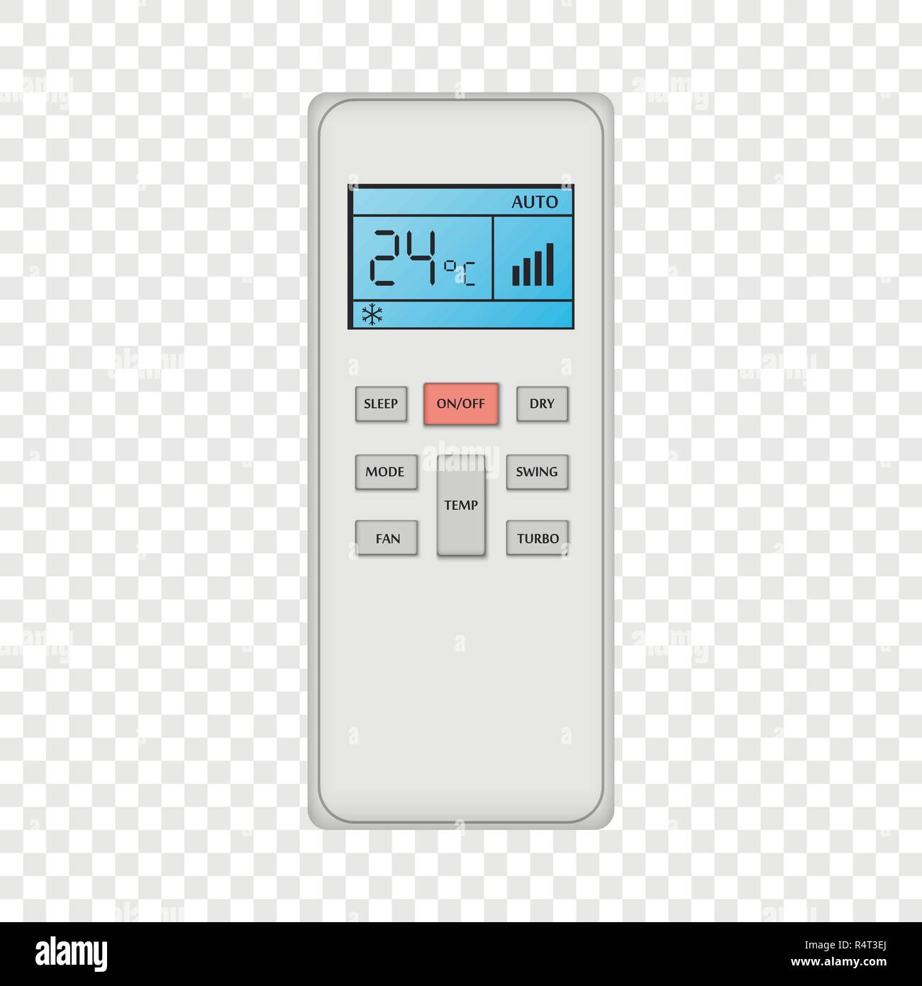 Conditioner remote control mockup. Realistic illustration of ...