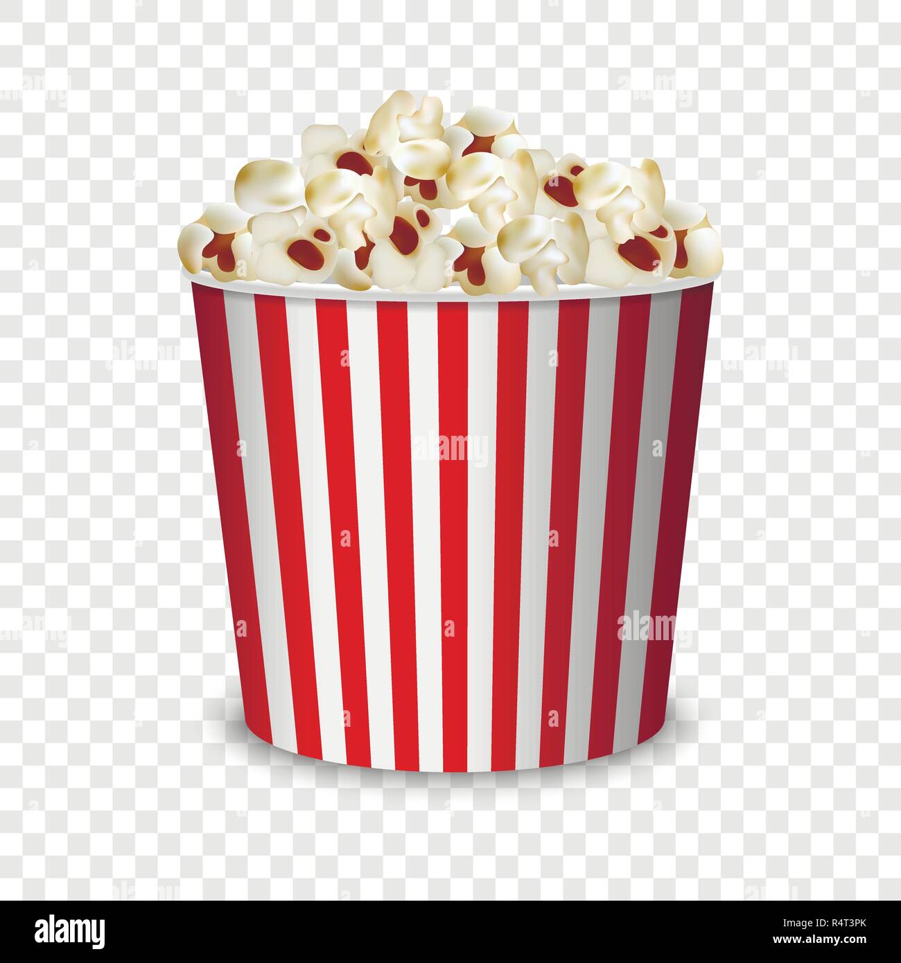 Big popcorn pack mockup. Realistic illustration of big popcorn pack ...