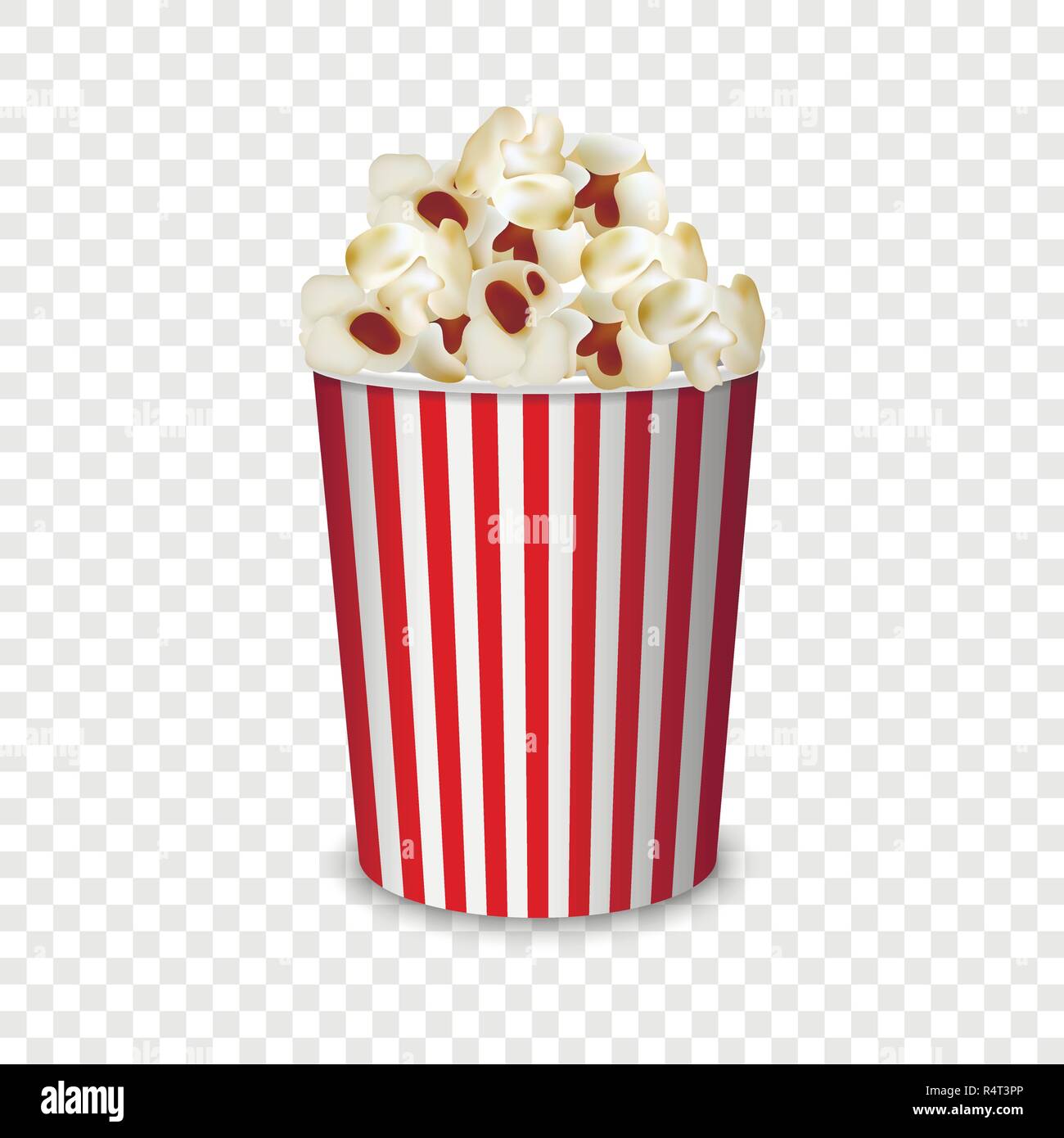 Popcorn box mockup. Realistic illustration of popcorn box vector mockup ...