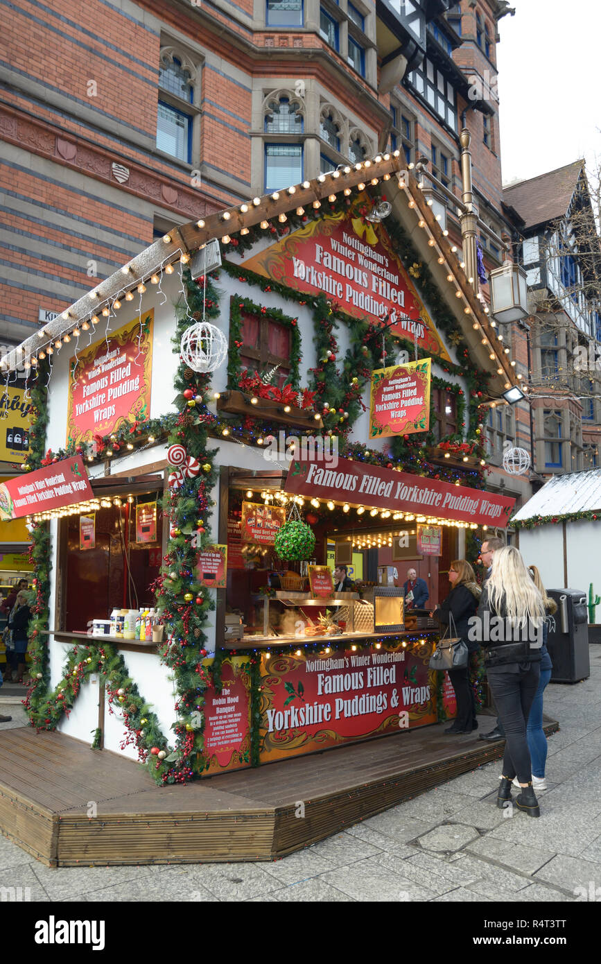 Yorkshire pudding stall, at Winter Wonderland, Nottingham, England ...