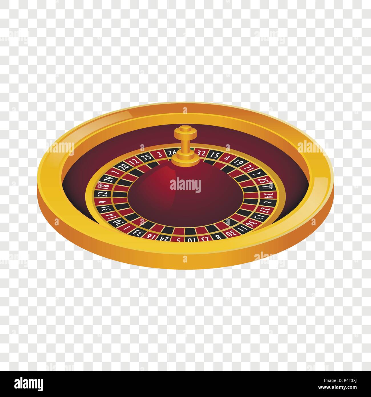 Side view roulette casino mockup. Realistic illustration of side view ...