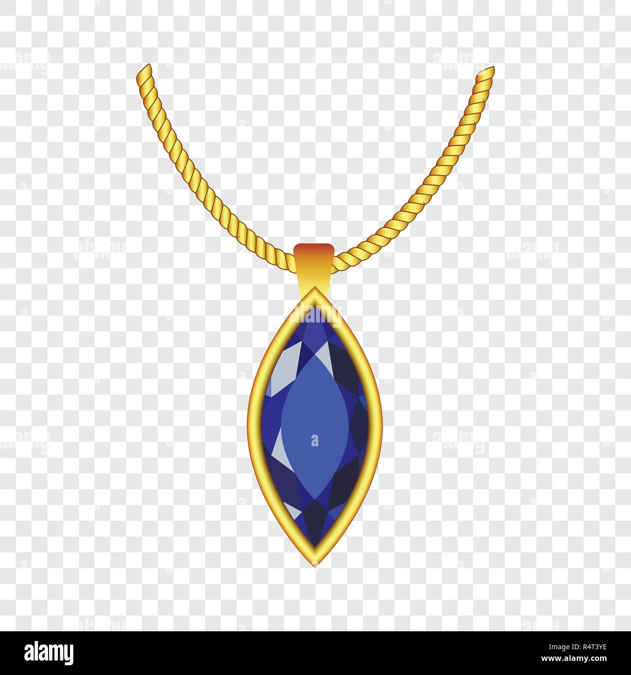 Sapphire jewelry icon. Realistic illustration of sapphire jewelry ...