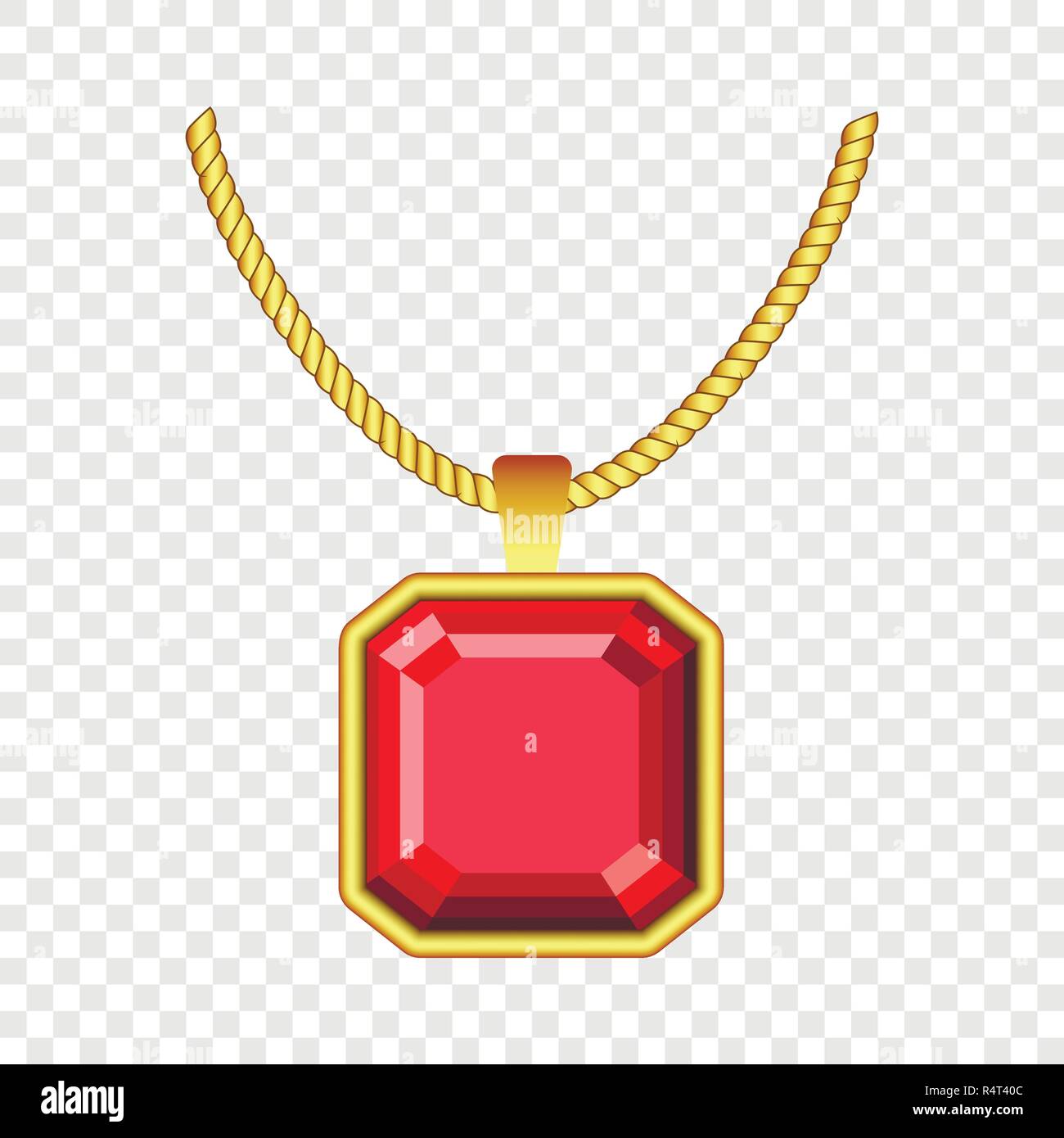 Red ruby jewelry icon. Realistic illustration of red ruby jewelry ...
