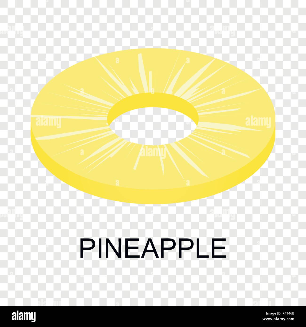 Sliced pineapple icon. Isometric of sliced pineapple vector icon for on ...