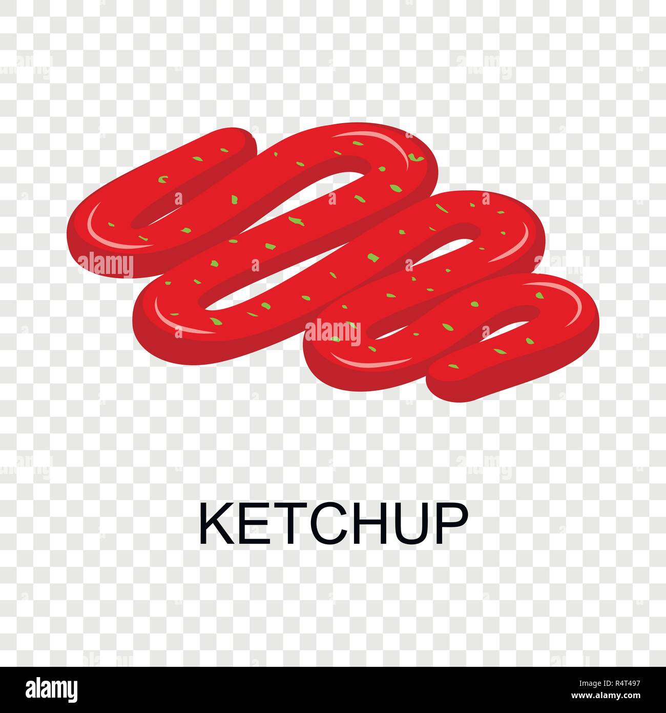 Ketchup icon. Isometric of ketchup vector icon for on transparent ...