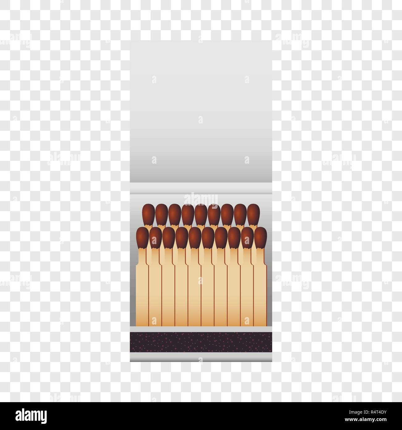 Small matchbox mockup. Realistic illustration of small matchbox vector ...