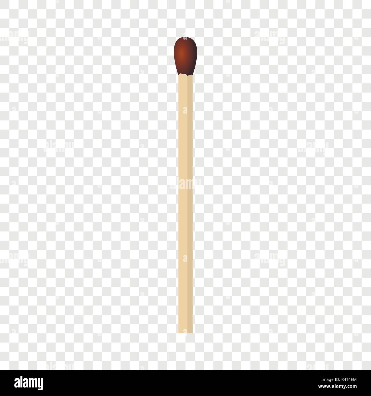 Wood match mockup. Realistic illustration of wood match vector mockup ...