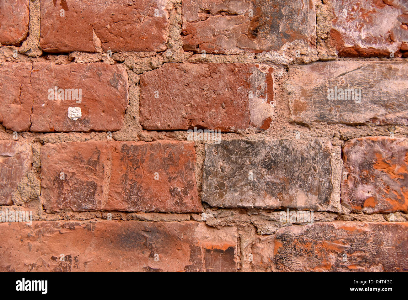 Masonry wall macro bright contrast with the texture of the bricks Stock ...