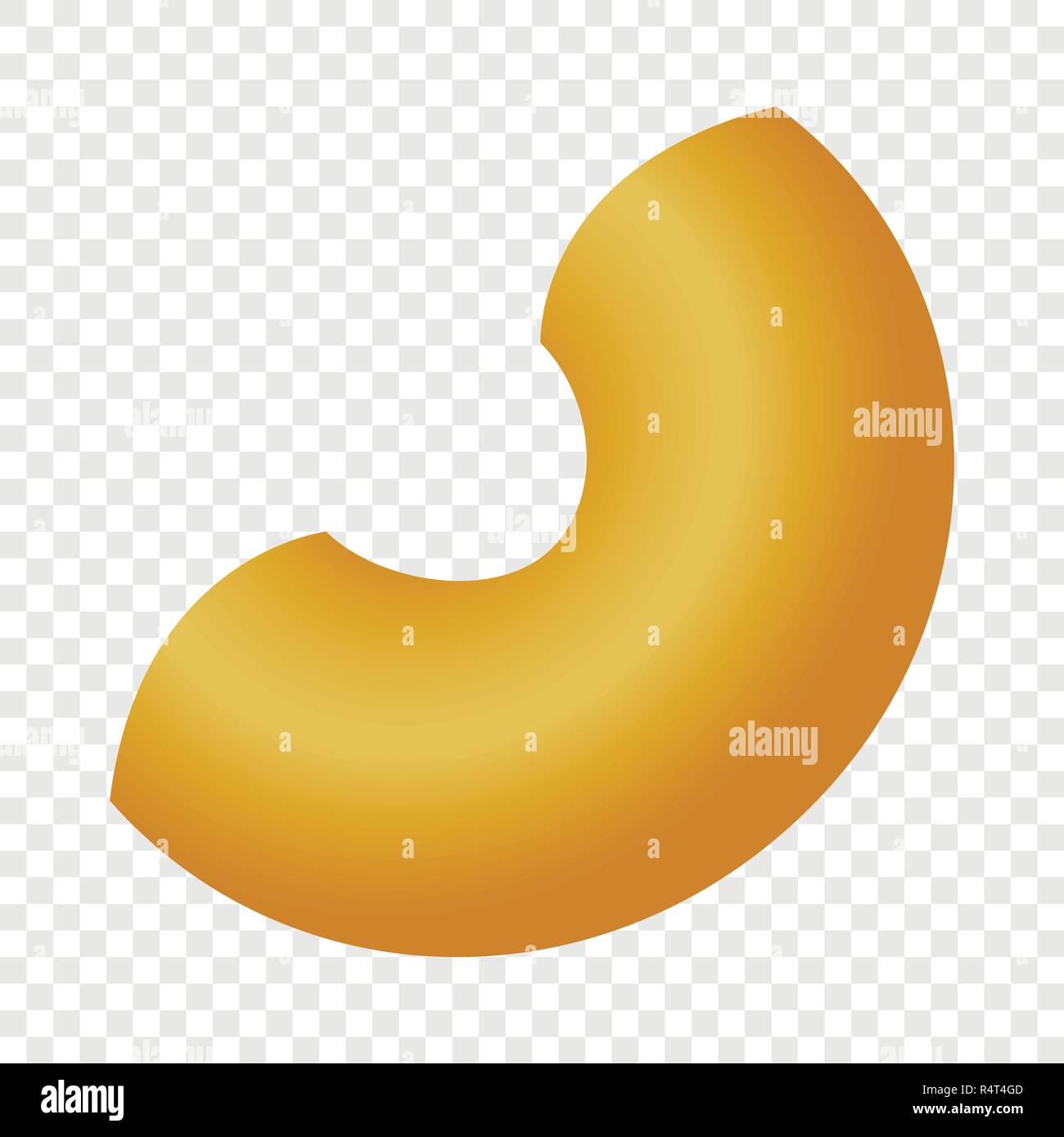 Chifferi pasta mockup. Realistic illustration of chifferi pasta vector ...