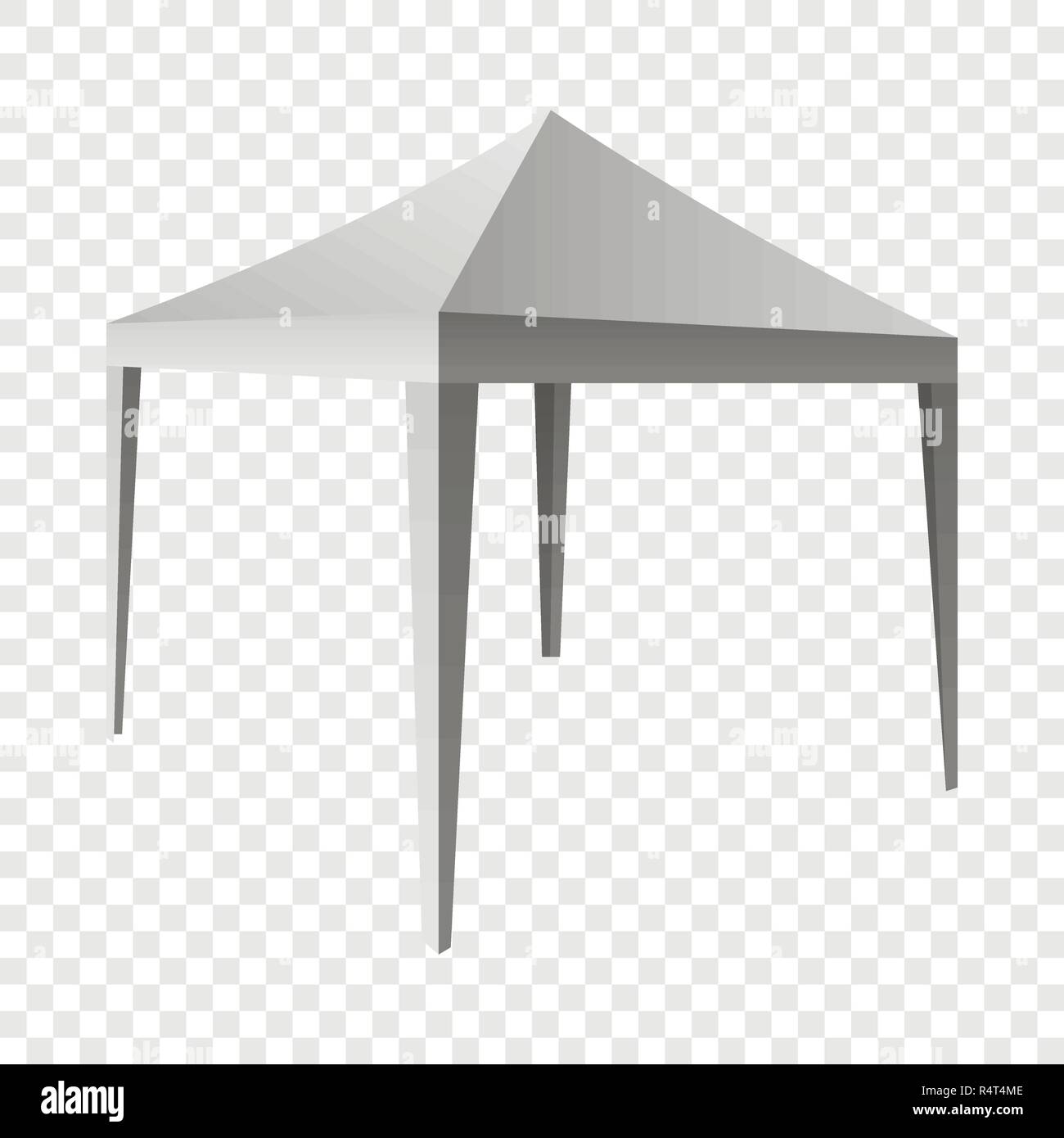 White canopy mockup. Realistic illustration of white canopy vector ...
