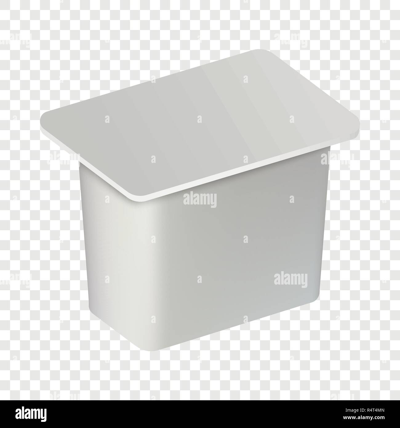 Traditional yogurt box mockup. Realistic illustration of traditional ...