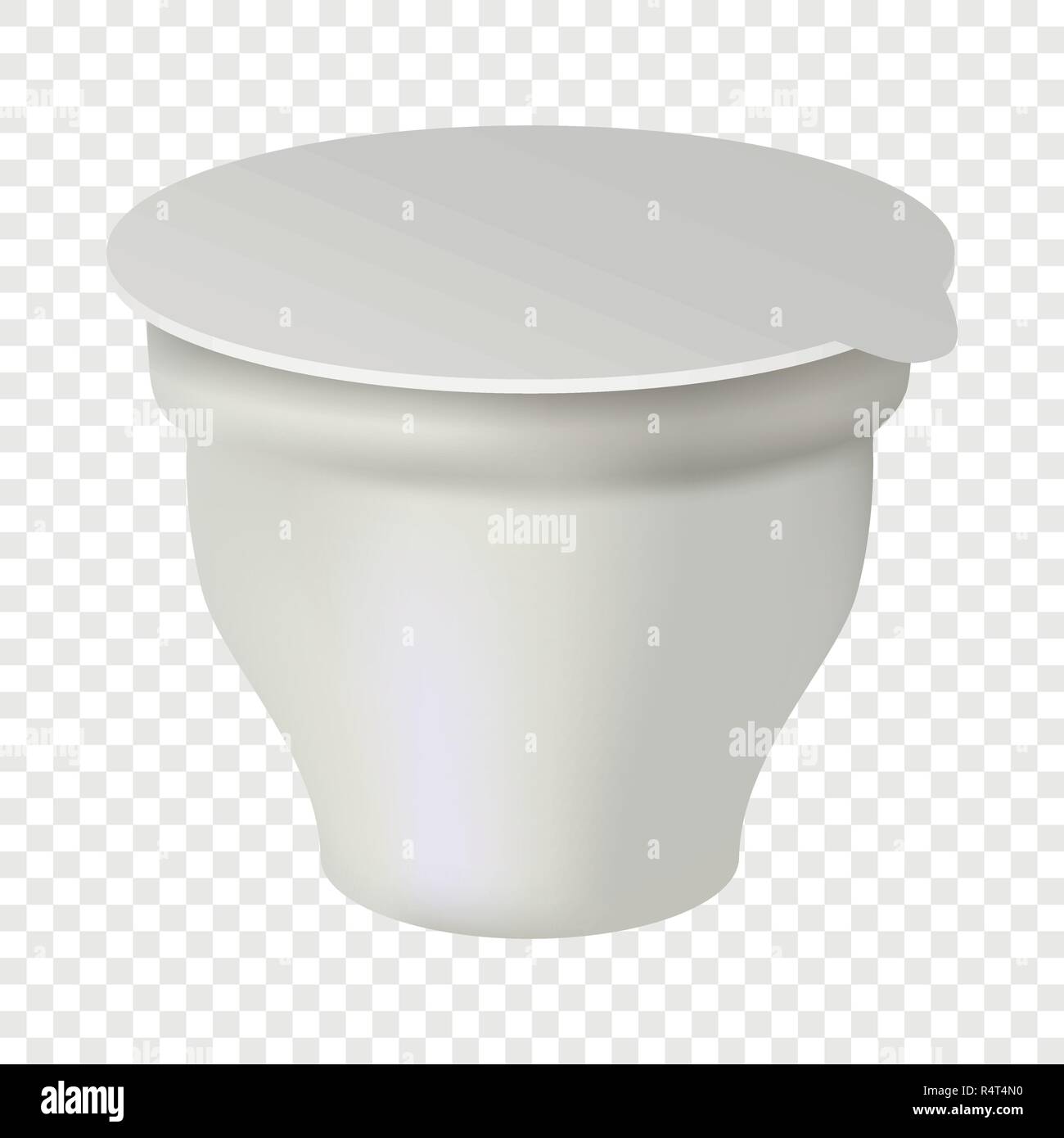 Yogurt white box mockup. Realistic illustration of yogurt white box ...