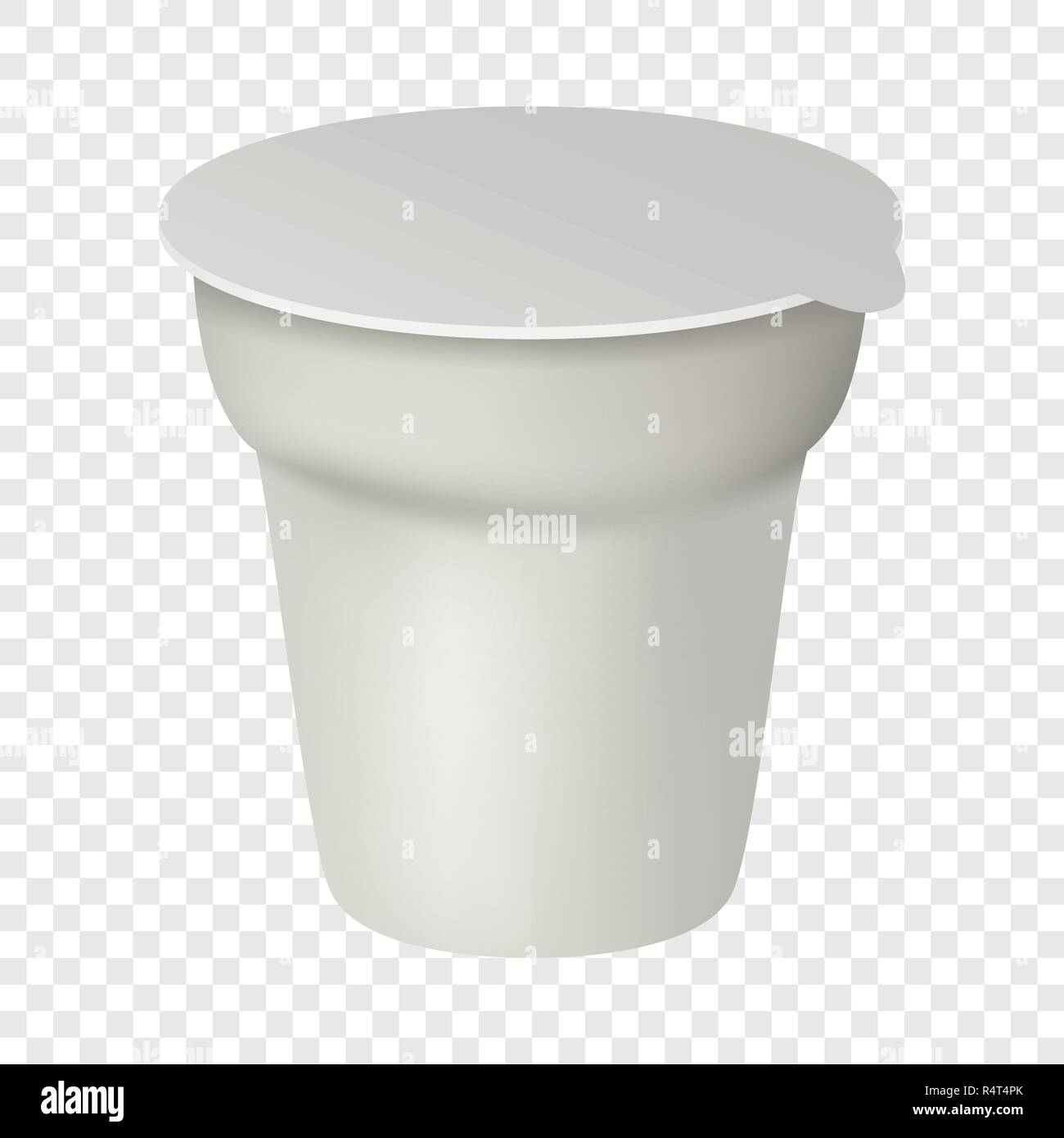 Yogurt box mockup. Realistic illustration of yogurt box vector mockup ...