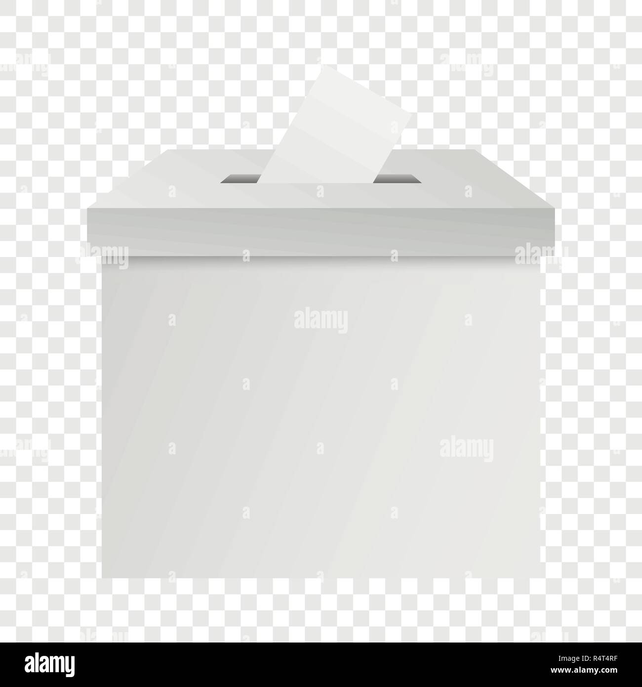 White election box mockup. Realistic illustration of white election box ...