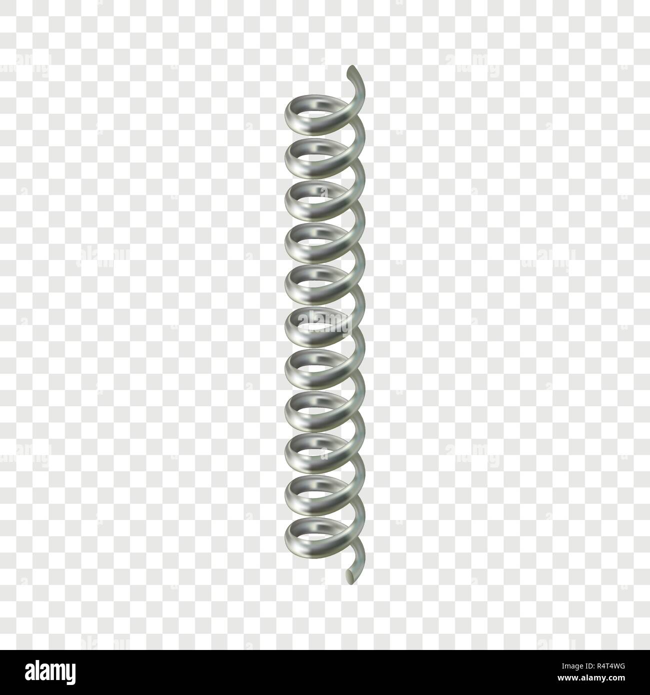 Spiral cable mockup. Realistic illustration of spiral cable vector ...