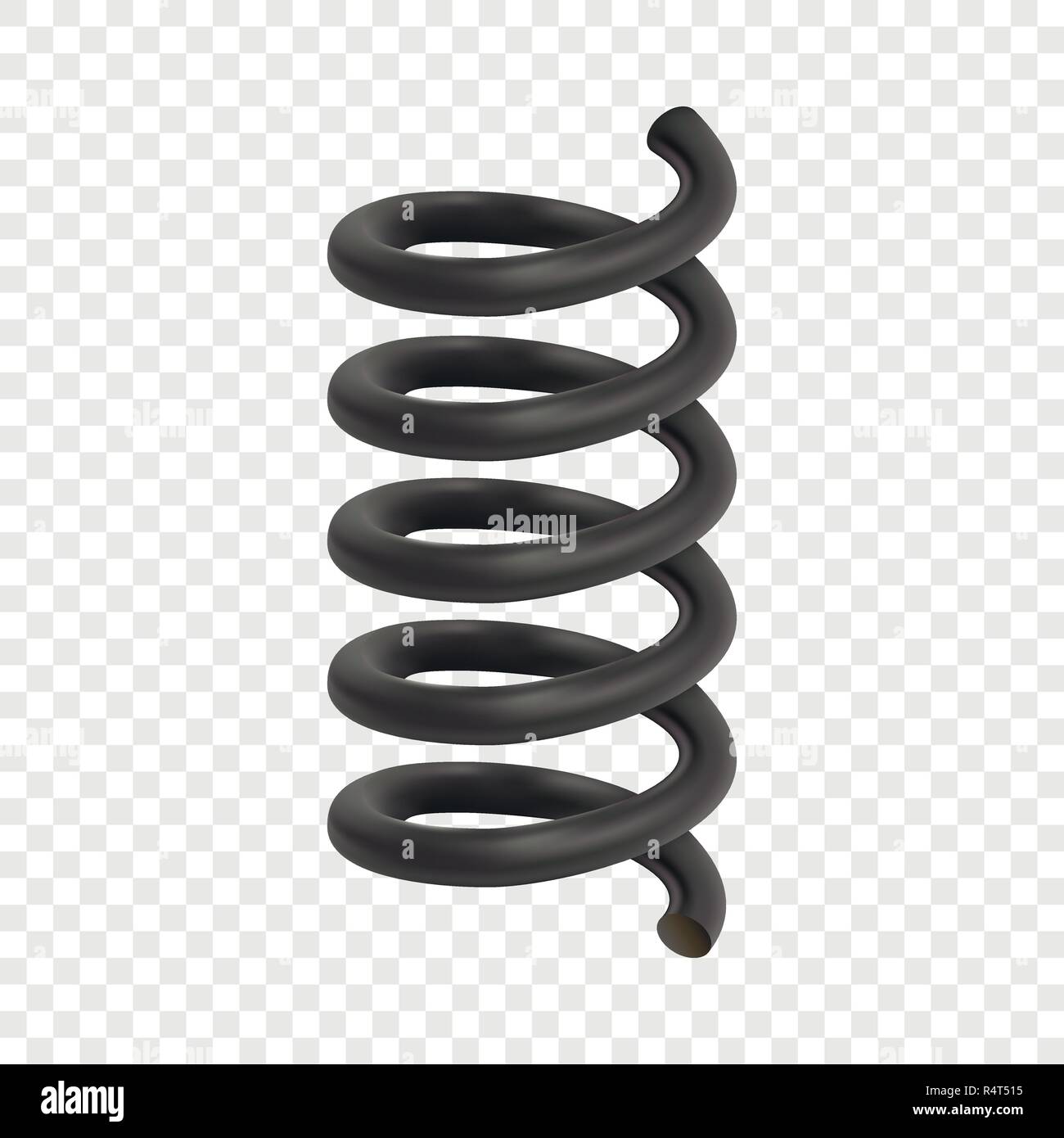 Car spring mockup. Realistic illustration of car spring vector mockup ...