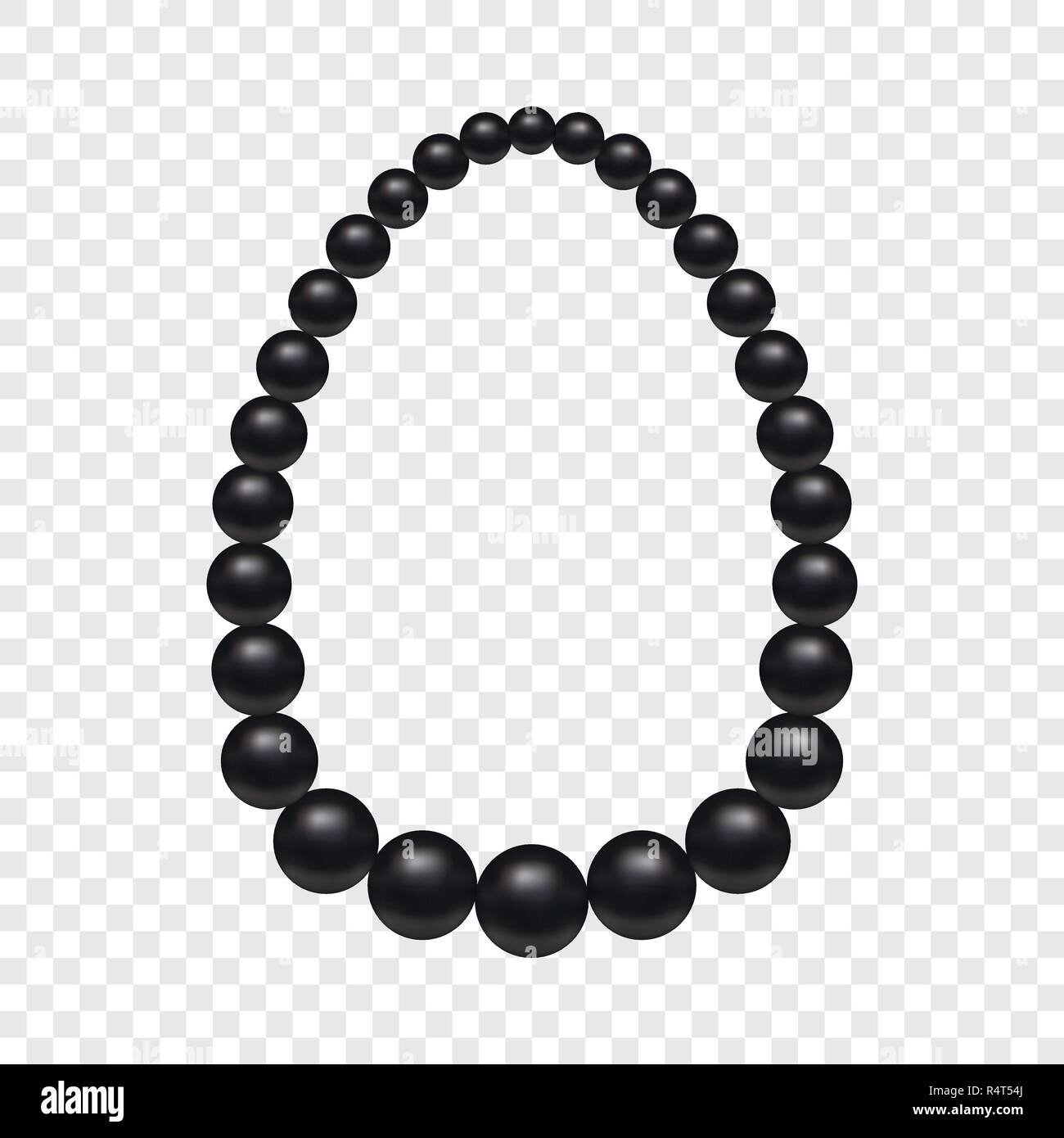 Black pearls mockup. Realistic illustration of black pearls vector ...